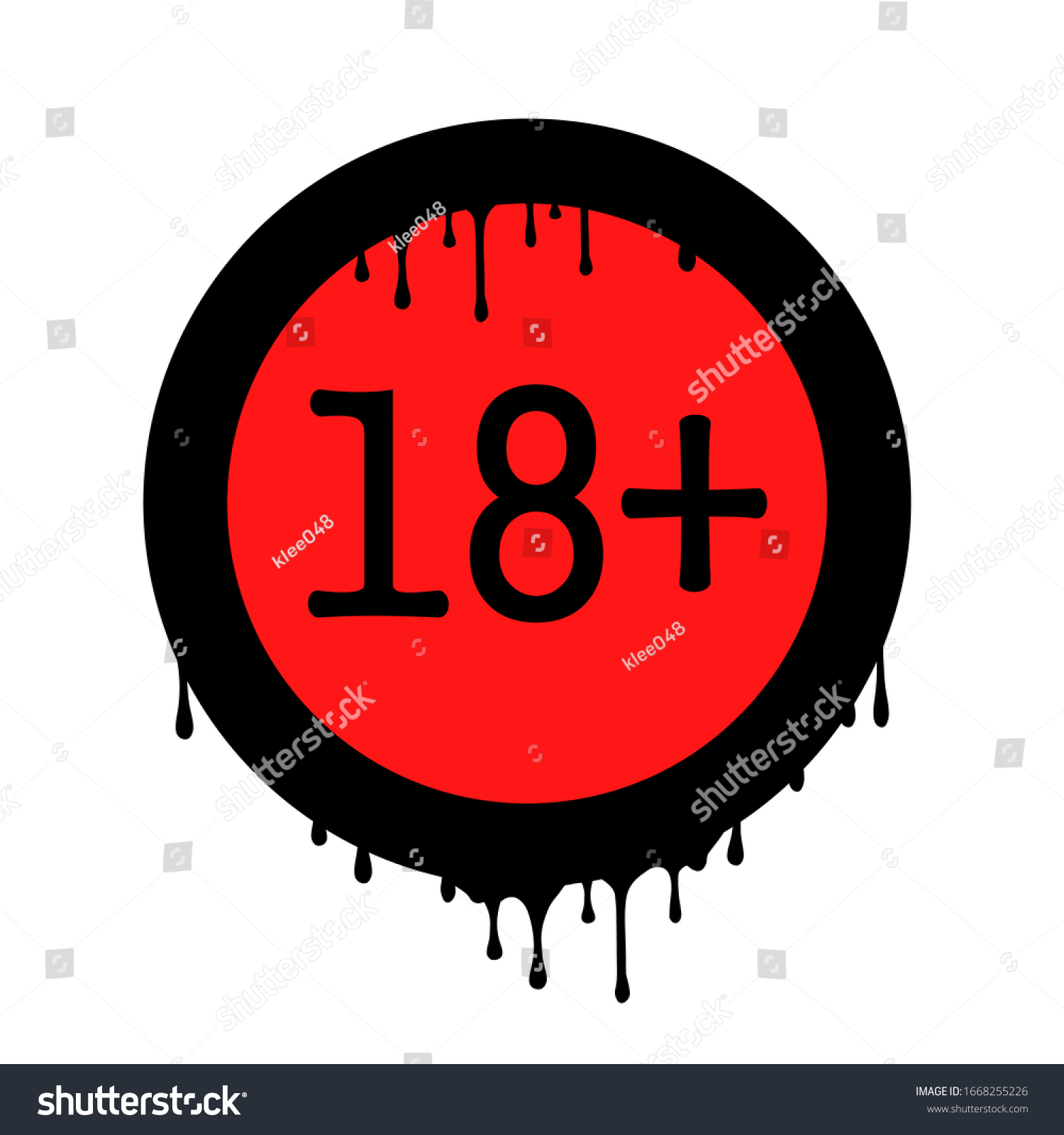 Under 18 Sign Warning Vector Icon Stock Vector (Royalty Free) 1668255226