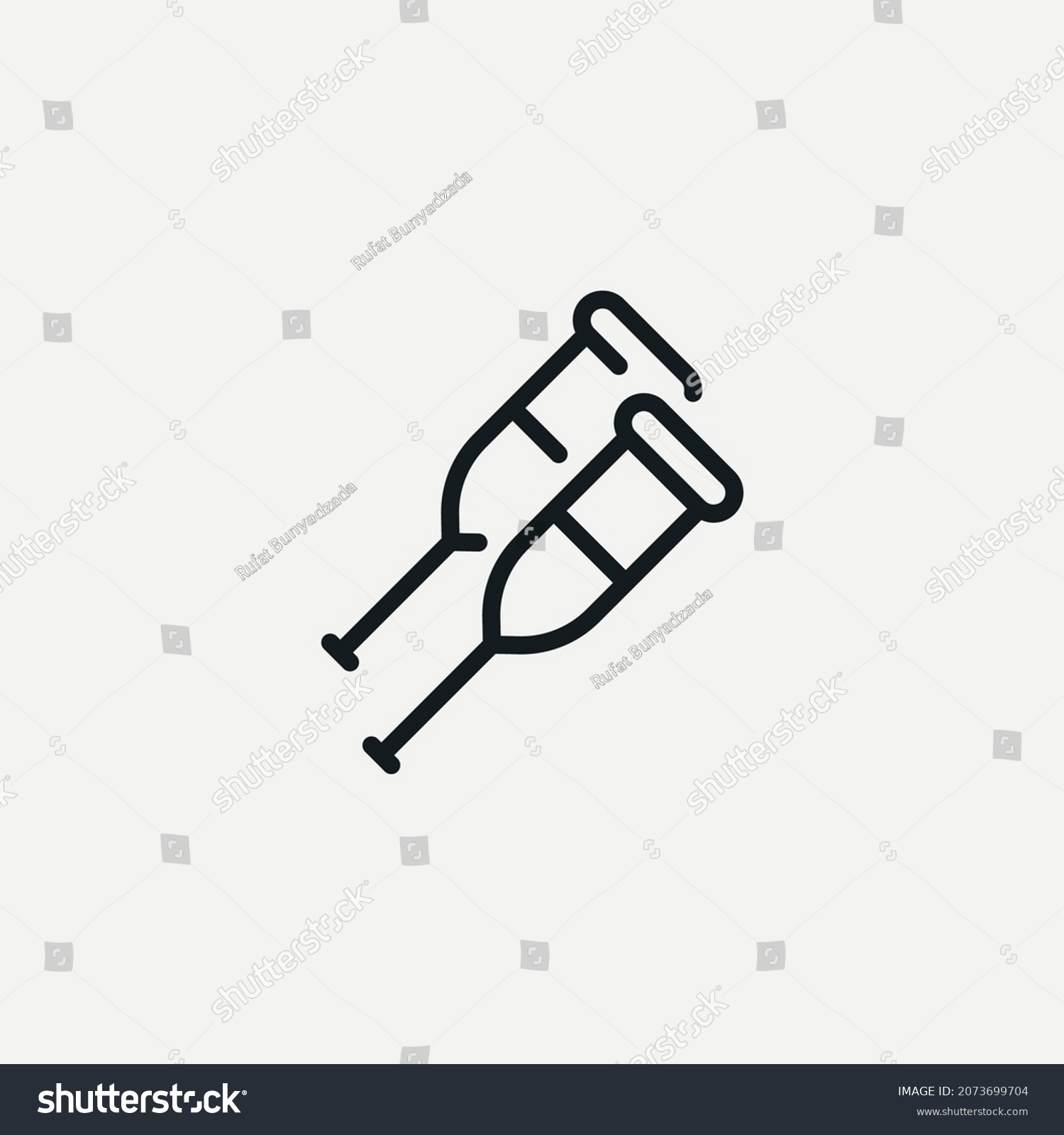 Underarm Cruth Vector Sign Icon Stock Vector (Royalty Free) 2073699704 ...