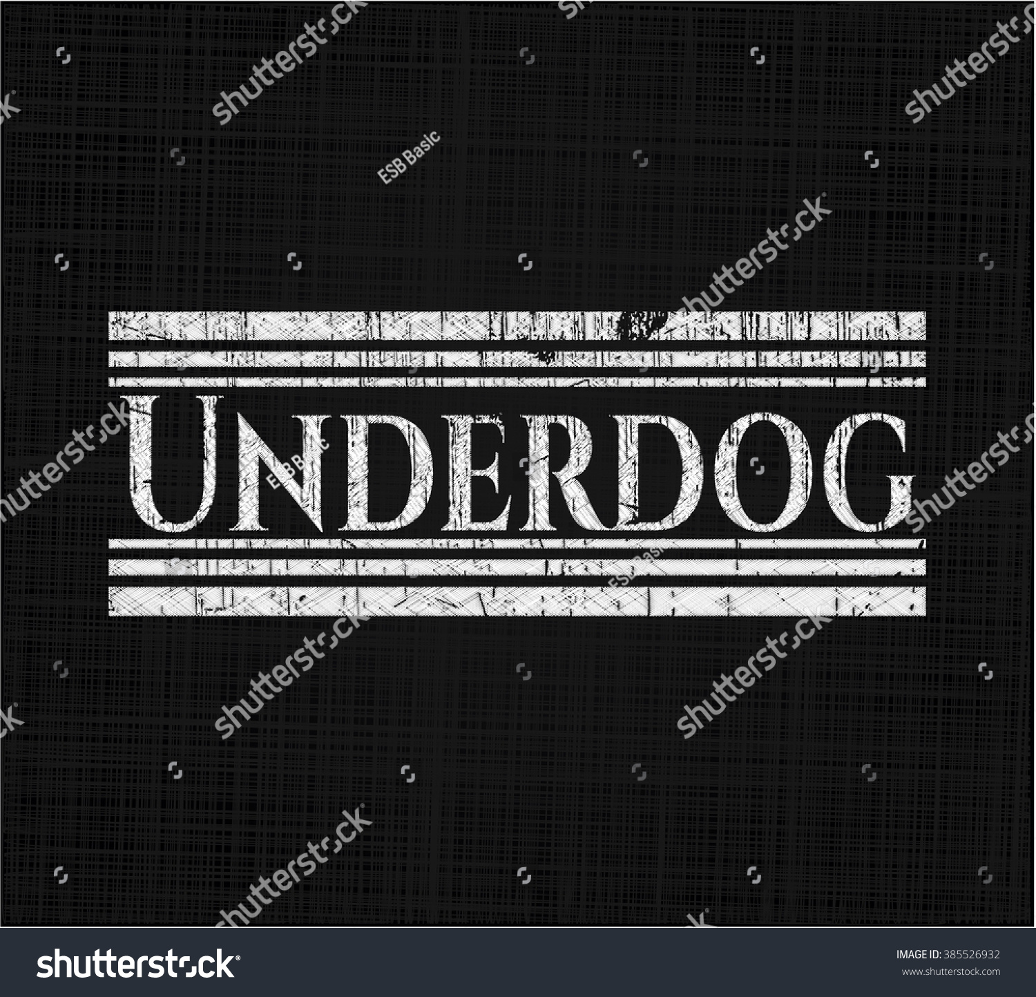 Underdog Written Chalkboard Texture Stock Vector (Royalty Free ...