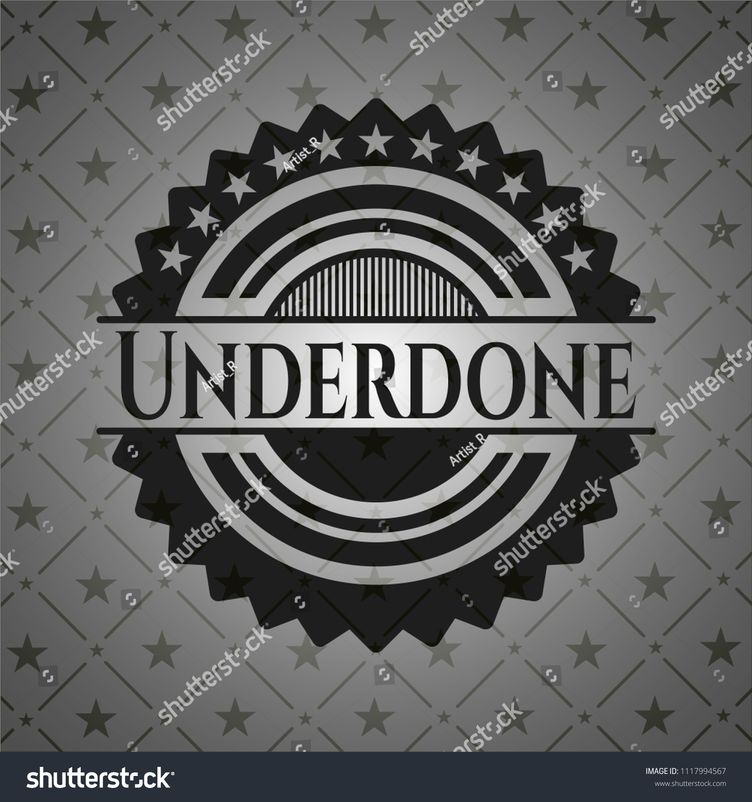 Underdone Dark Emblem Stock Vector (Royalty Free) 1117994567 | Shutterstock