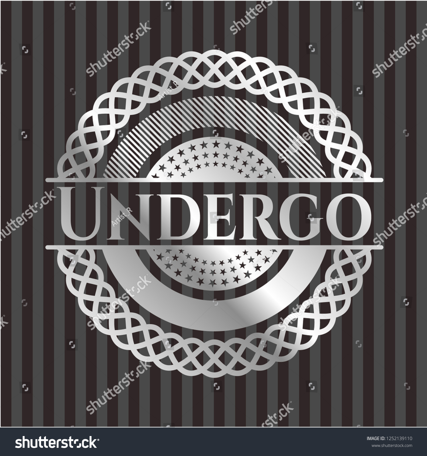 Undergo Silver Shiny Badge Stock Vector (Royalty Free) 1252139110 ...