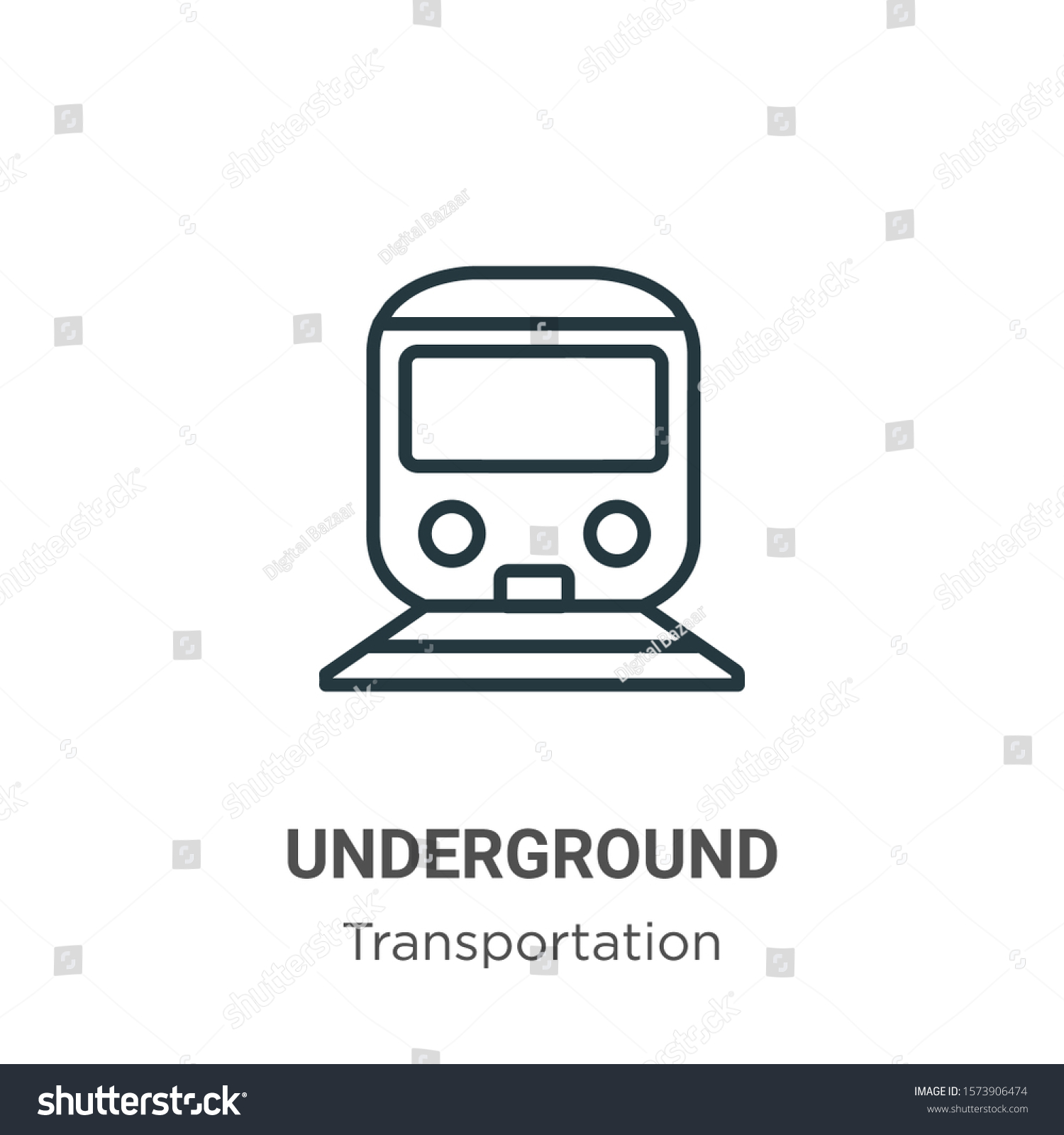 Underground Outline Vector Icon Thin Line Stock Vector (Royalty Free ...