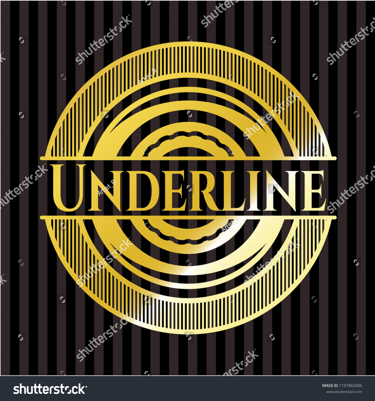 Underline Shiny Emblem Stock Vector (Royalty Free) 1197865006 ...