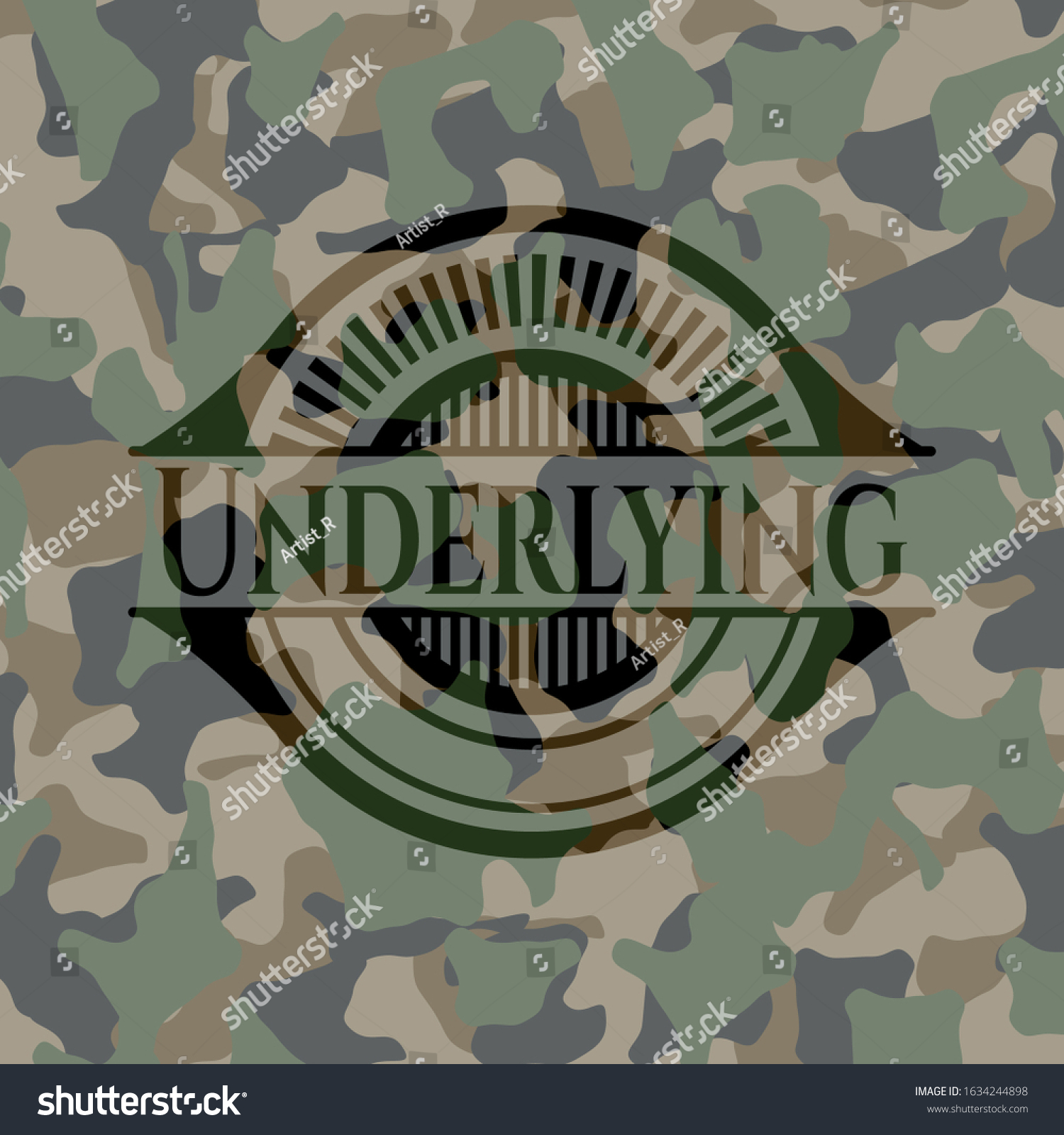 Underlying On Camouflage Pattern Vector Illustration Stock Vector ...