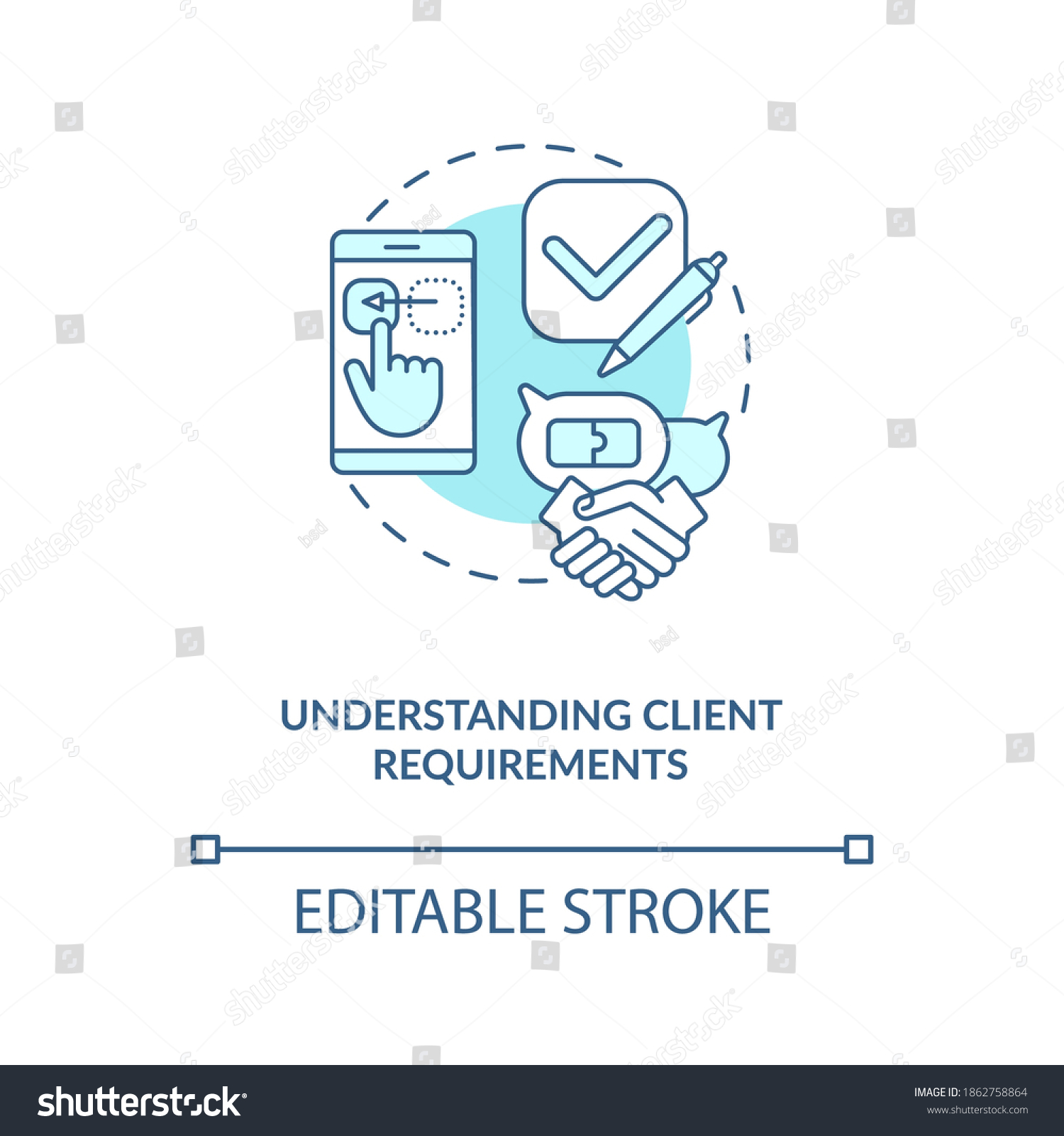 Understanding Client Requirements Concept Icon App Stock Vector ...