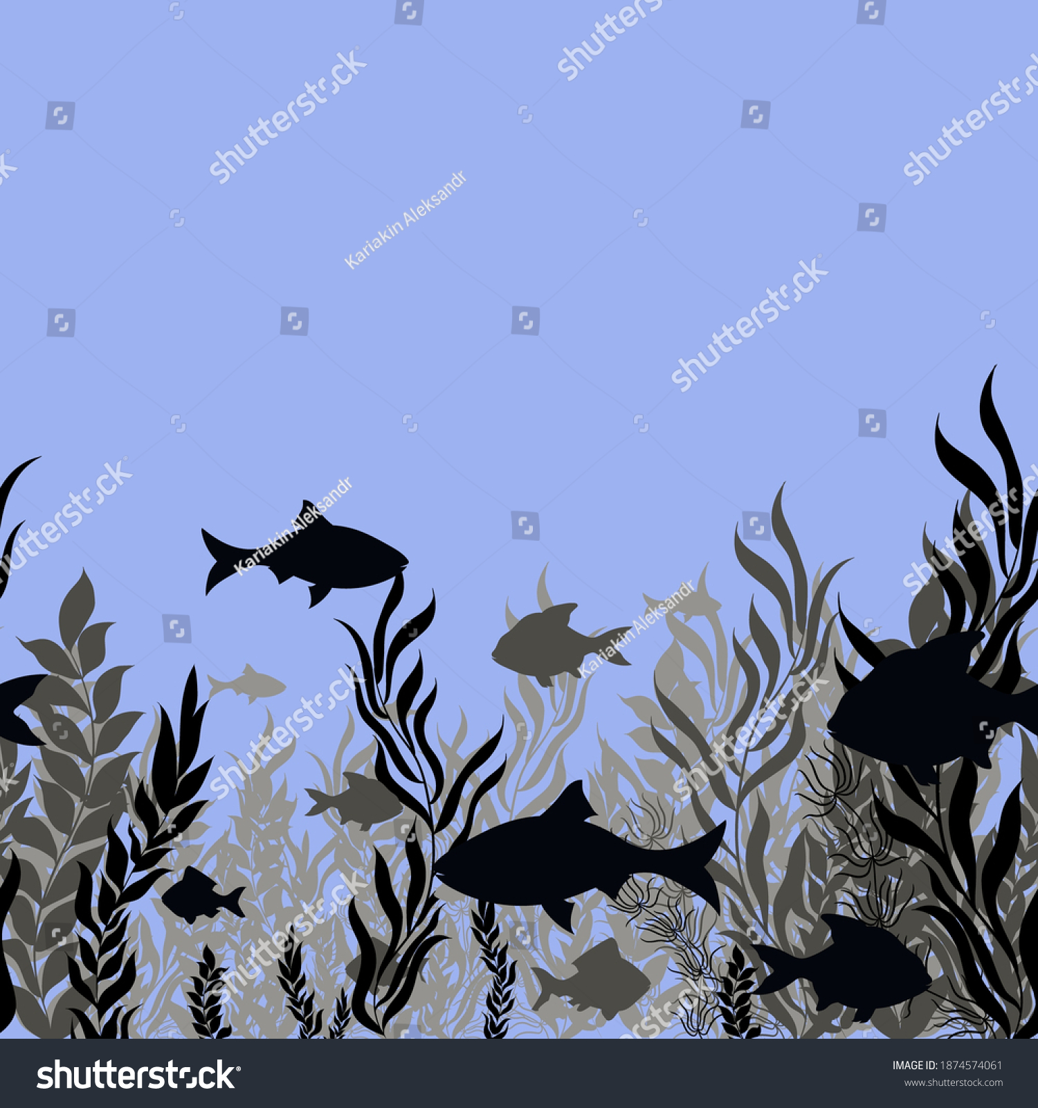 Underwater World Border Vector Illustration Stock Vector (Royalty Free ...