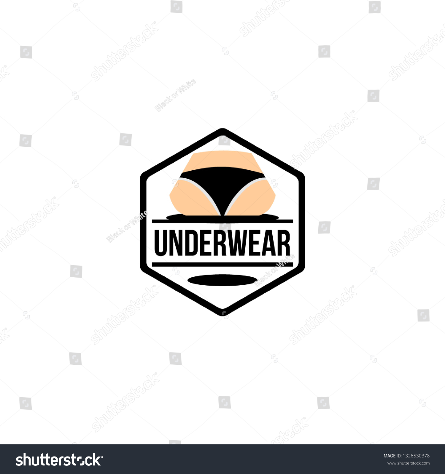 Underwear Logo Design Template Stock Vector (Royalty Free) 1326530378 ...