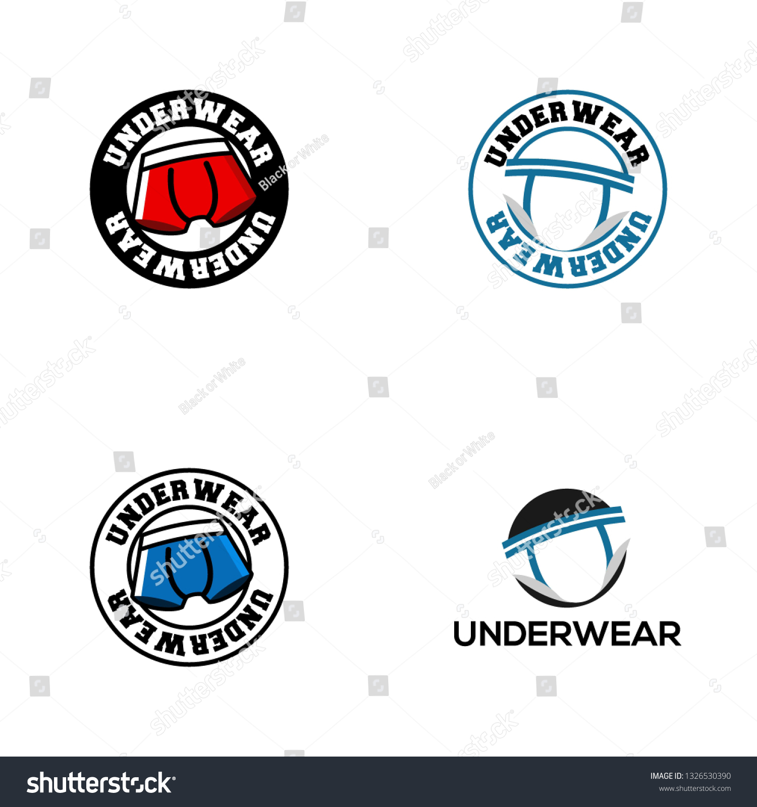 Underwear Logo Design Template Stock Vector (Royalty Free) 1326530390
