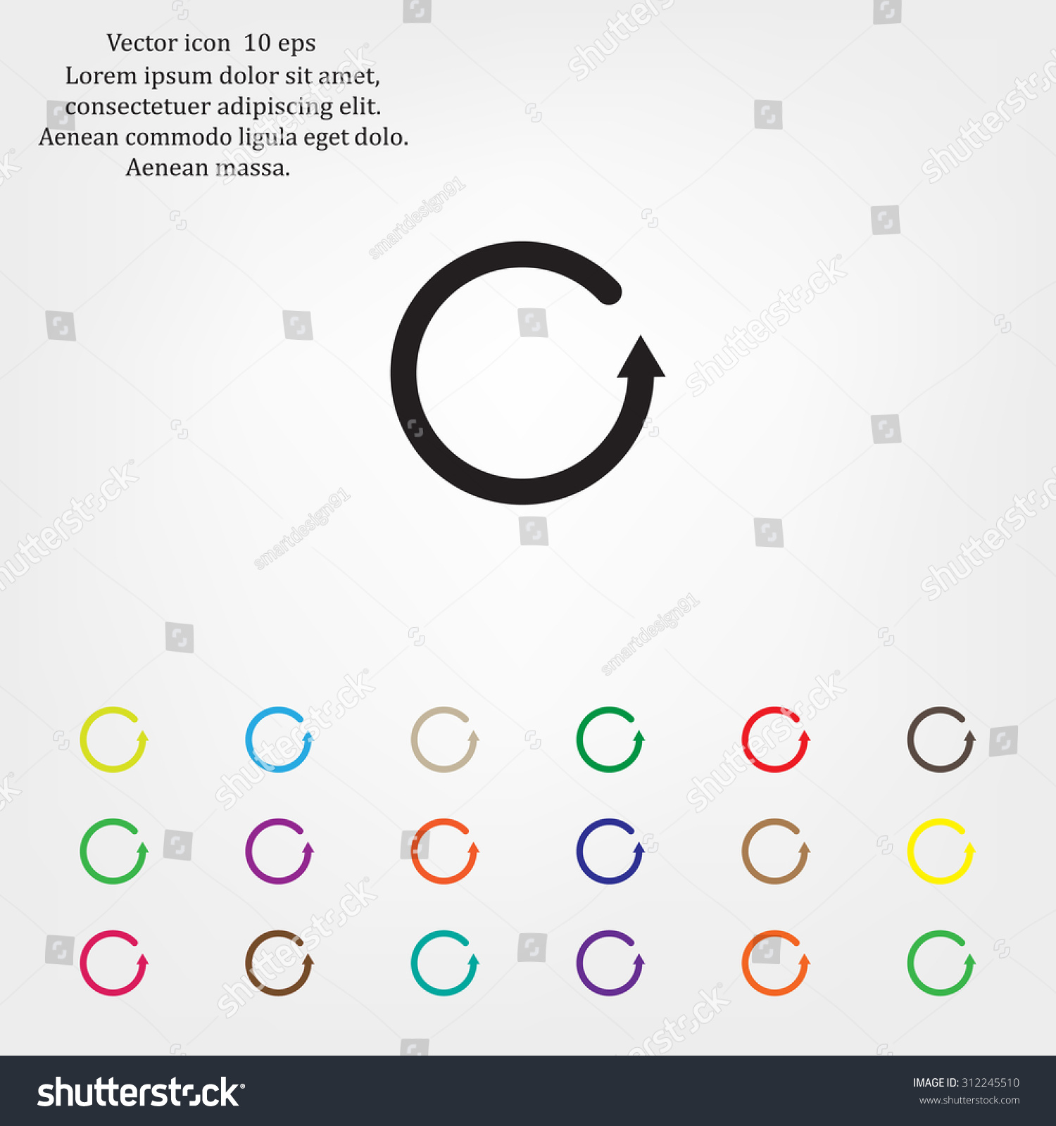 Undo Icon Back Arrow Symbol Stock Vector (Royalty Free) 312245510 ...