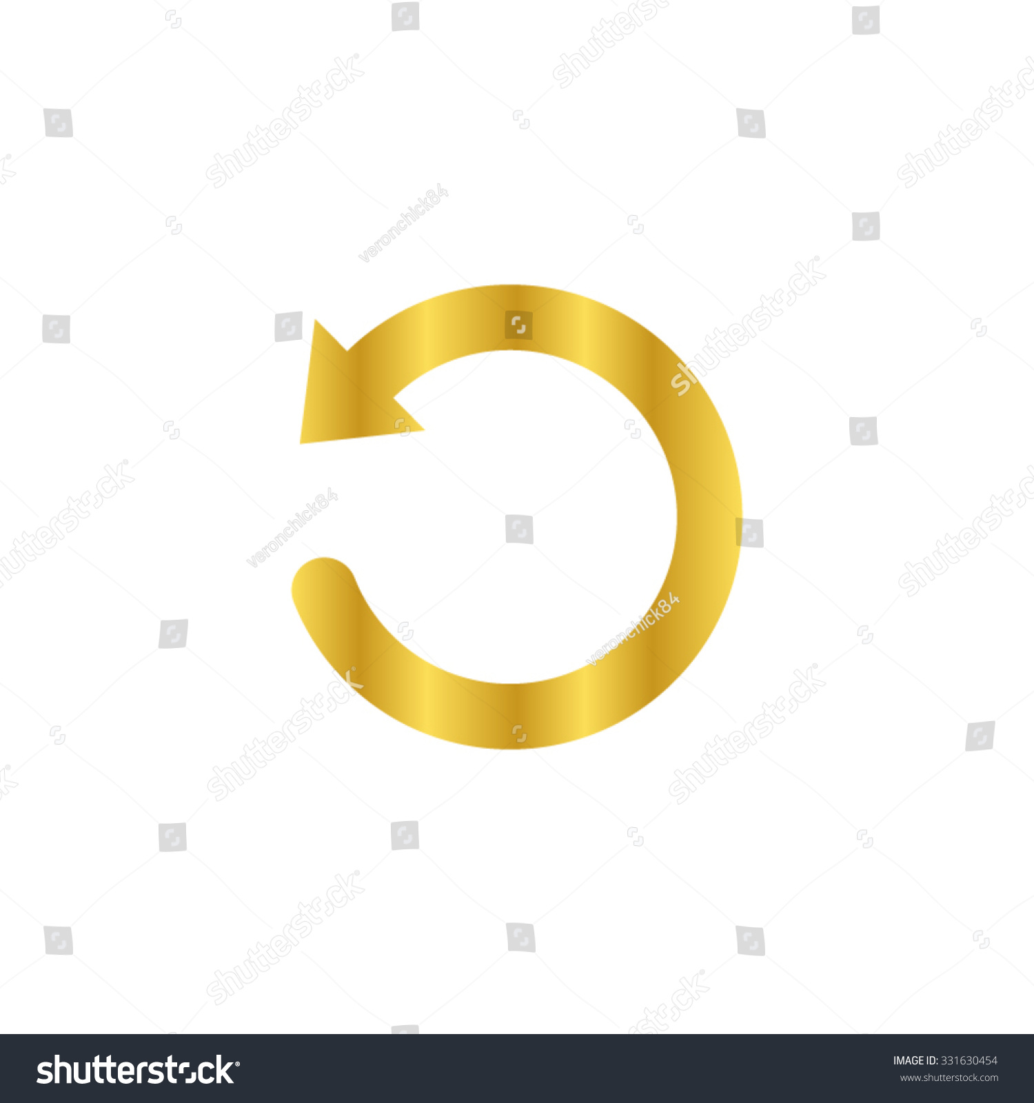 Undo Symbol Gold Vector Icon Stock Vector (Royalty Free) 331630454 ...
