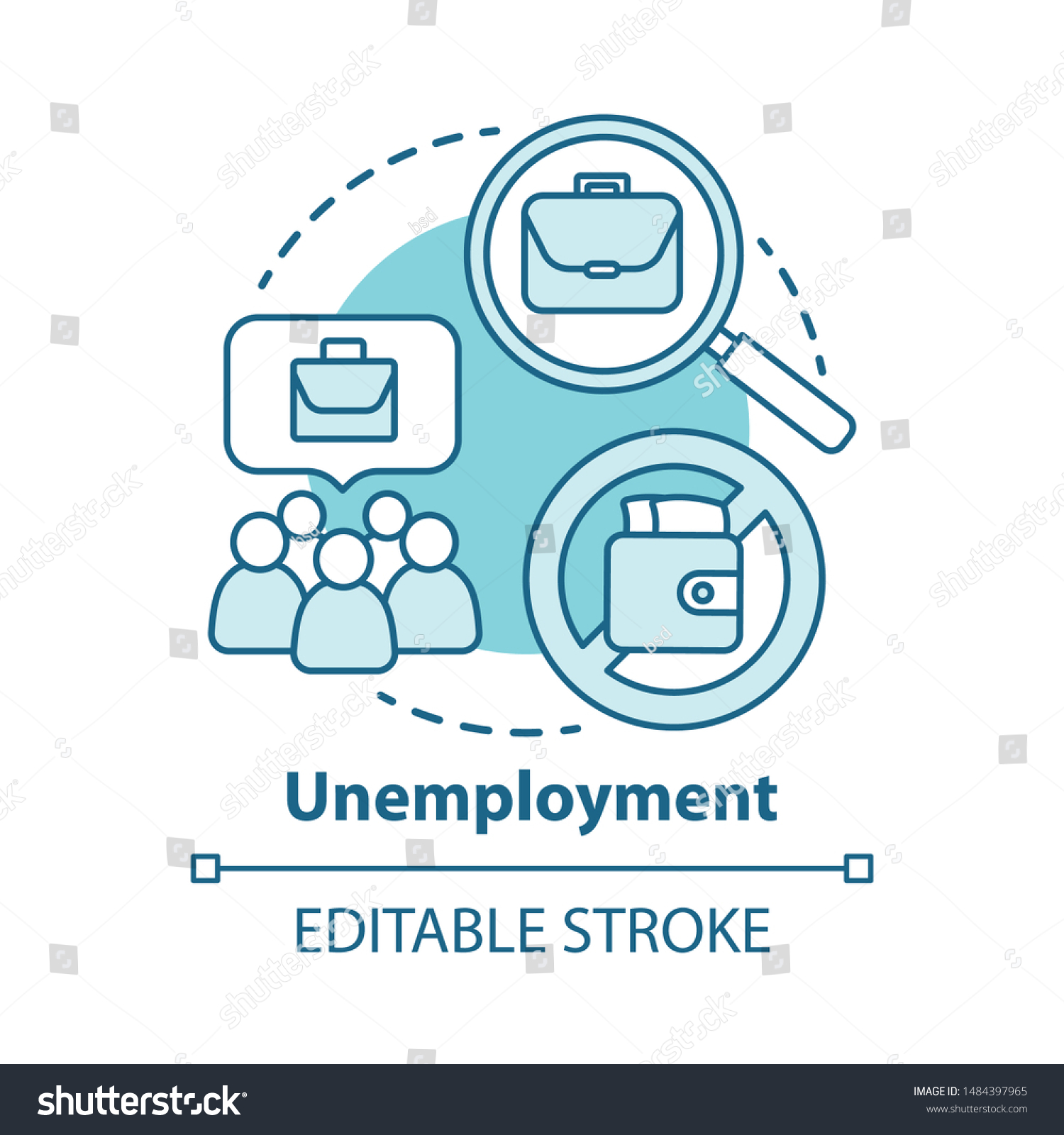 Unemployment Concept Icon Poverty Idea Thin Stock Vector (Royalty Free ... Unemployment Concept Icon Poverty Idea Thin Stock Vector (Royalty Free ...