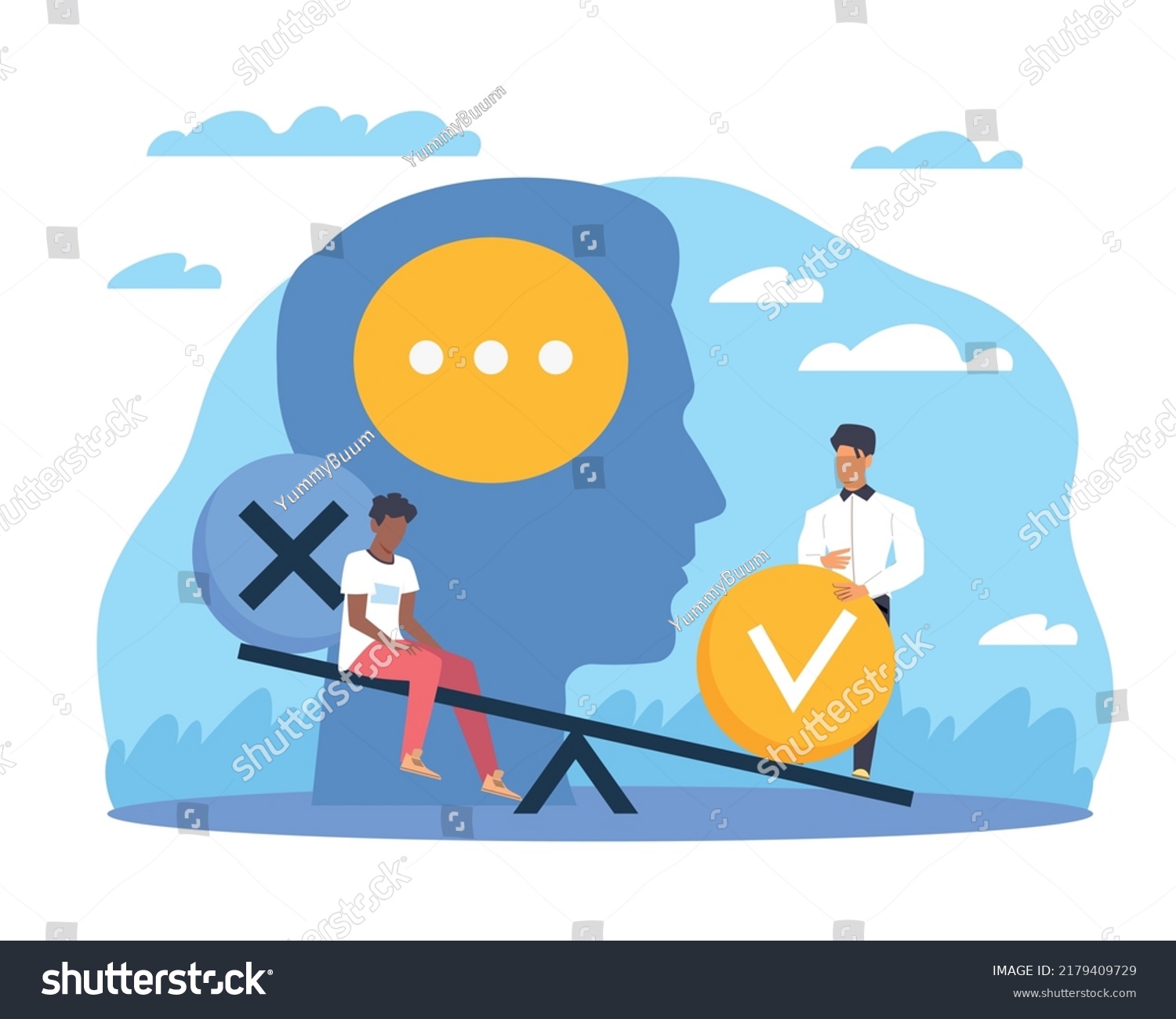 Uneven Balance Judgments Problem Public Thinking Stock Vector (Royalty ... Uneven Balance Judgments Problem Public Thinking Stock Vector (Royalty ...