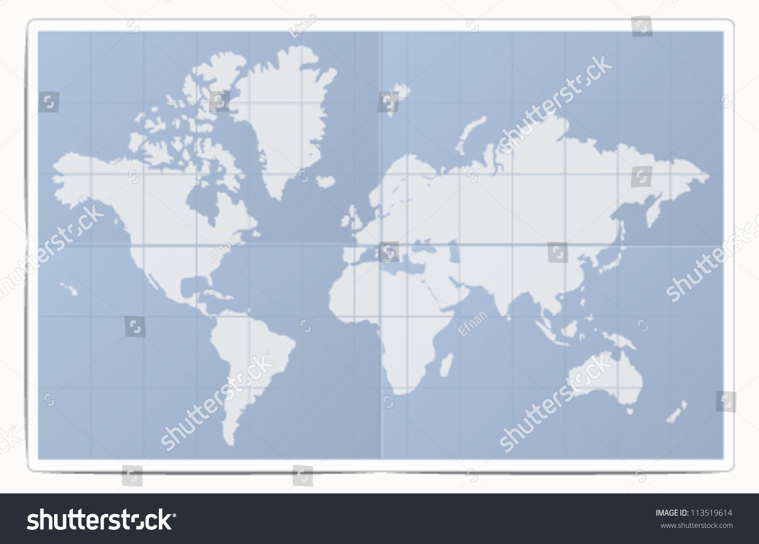 Unfolded World Map: vector de stock (libre de regalías) 113519614 ...