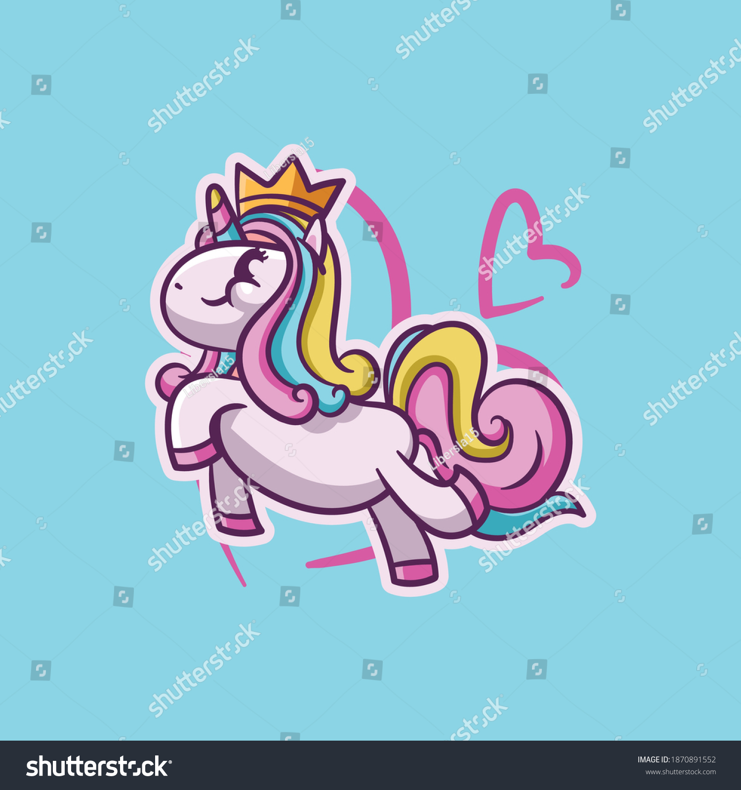 Unicorn Illustration File Vector Editable Stock Vector (Royalty Free ...