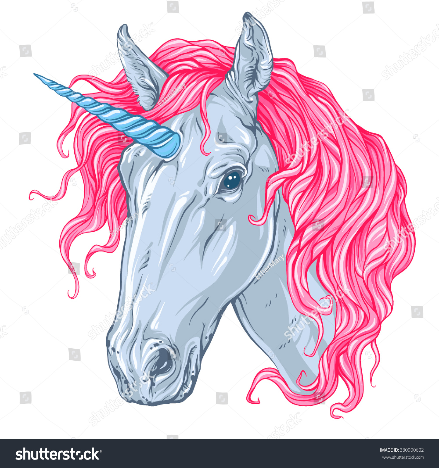 Unicorn Vector Illustration Stock Vector (Royalty Free) 380900602 ...