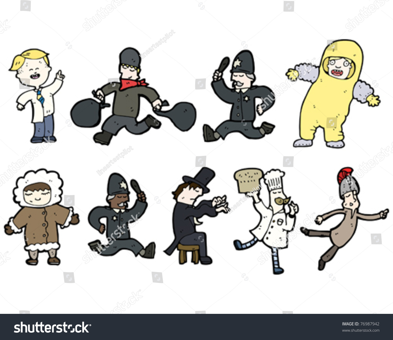 Uniform Cartoon Collection: เวกเตอร์สต็อก (ปลอดค่าลิขสิทธิ์) 76987942 ...