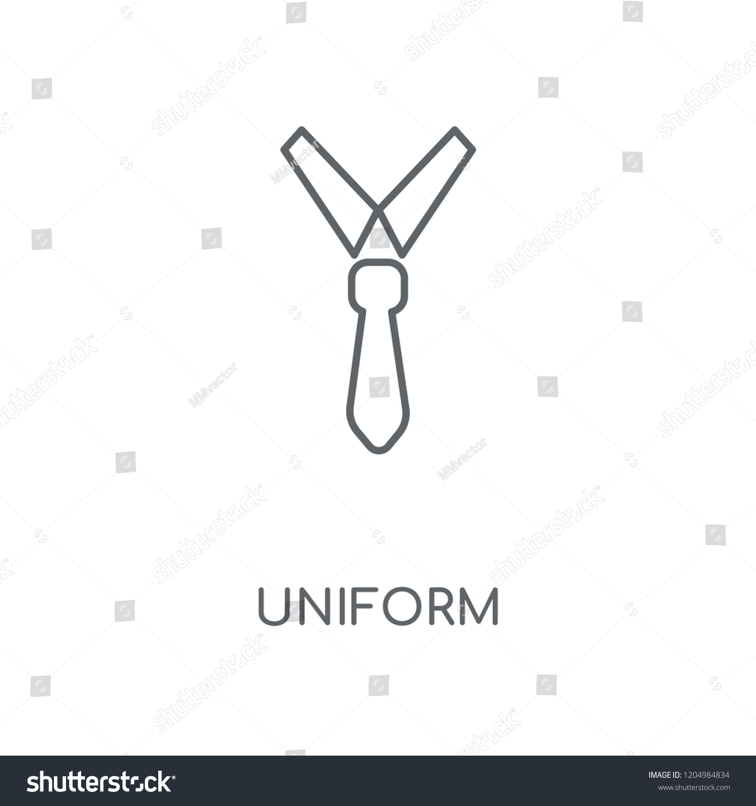 Uniform Linear Icon Uniform Concept Stroke Stock Vector (Royalty Free ...
