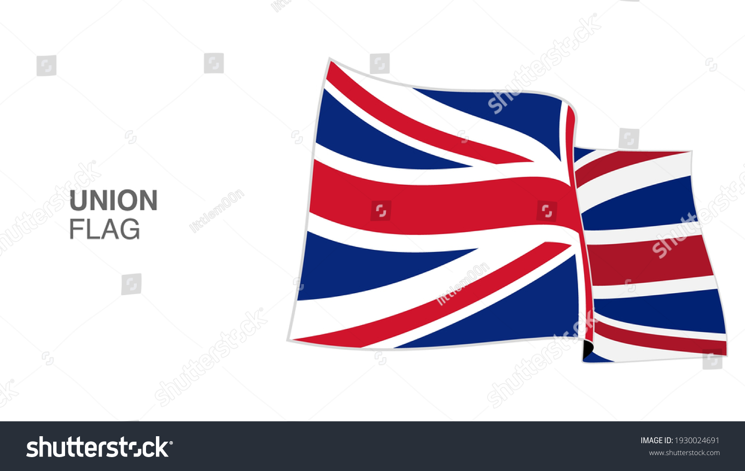 Union Flag Waving Wind Vectors: vetor stock (livre de direitos ...