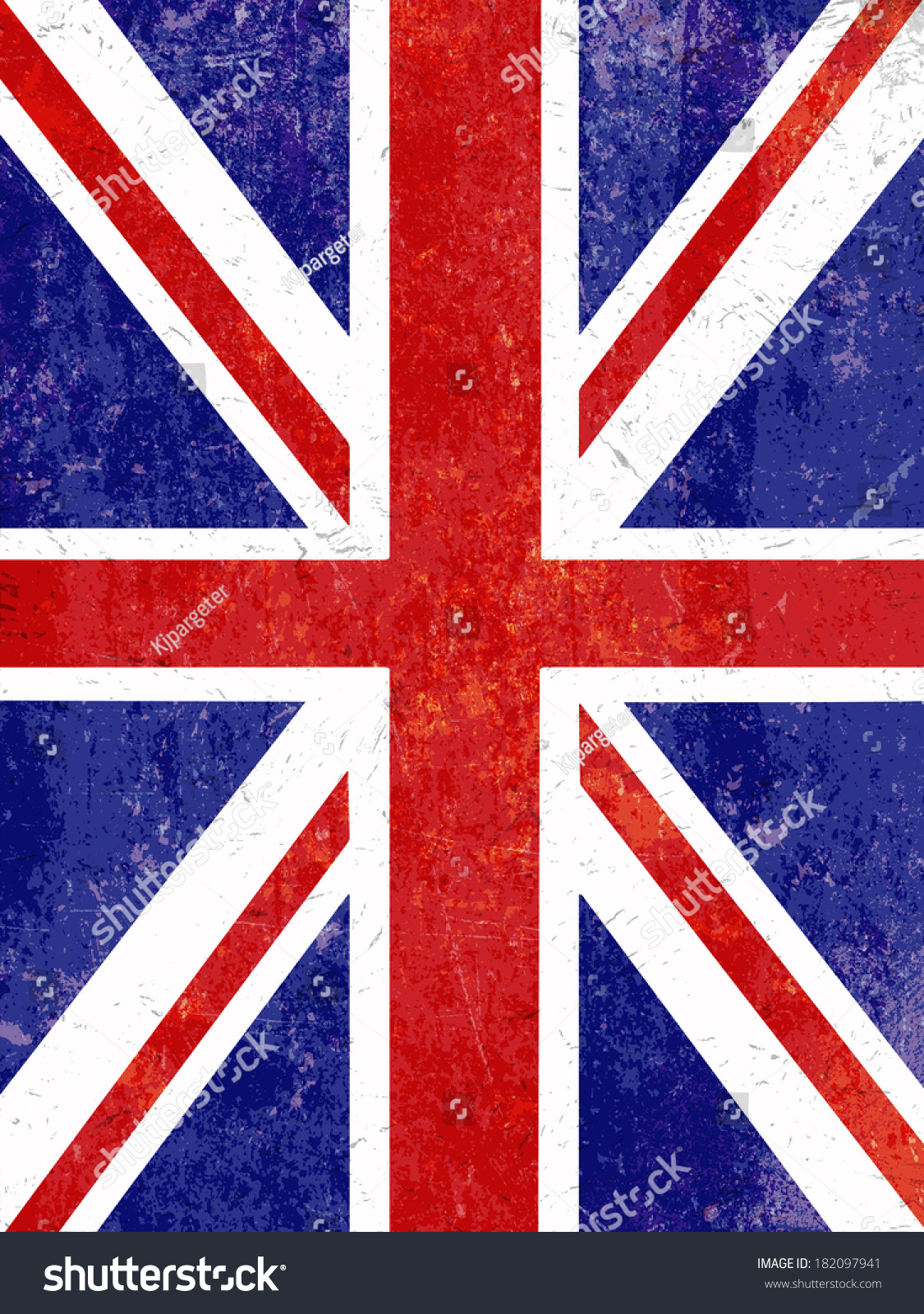 Union Jack Flag Background Grunge Effect Stock Vector (Royalty Free ...
