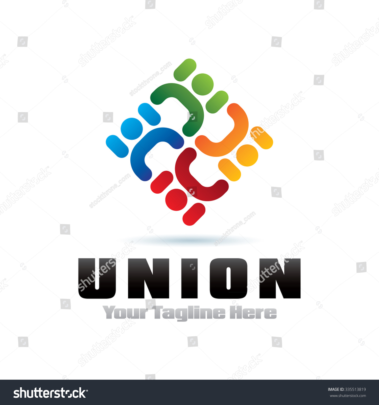 Union People Icon Logo Element Stock Vector (Royalty Free) 335513819 ...