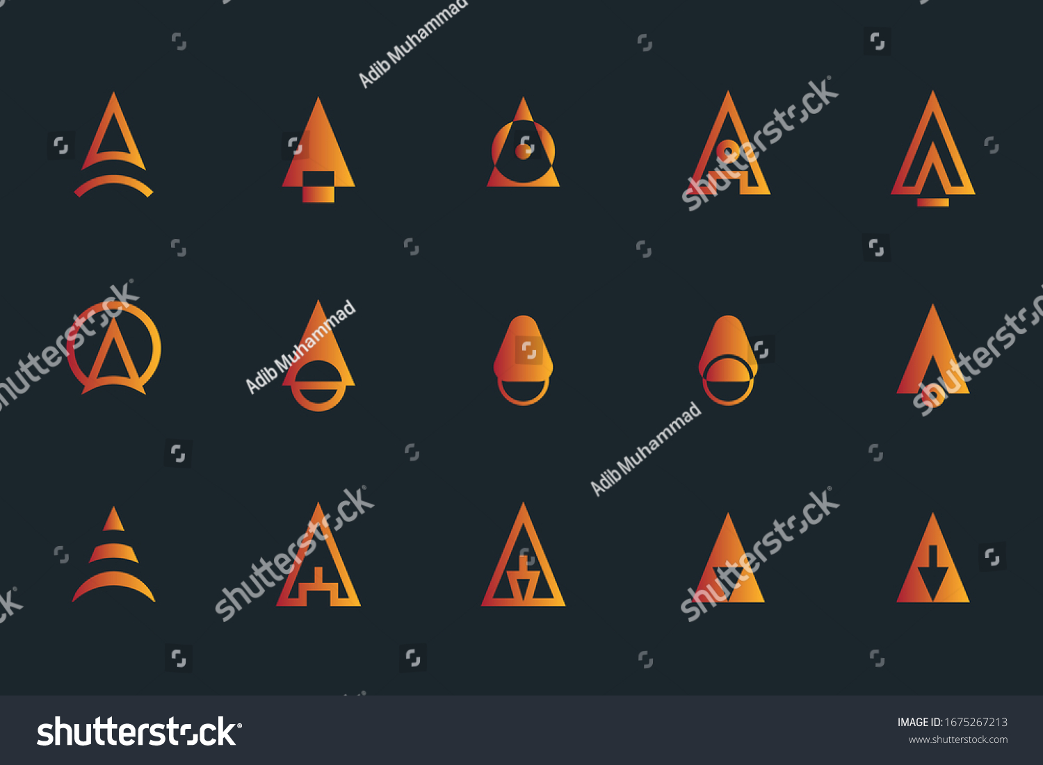 Unique Letter Logo Design Bundle Stock Vector (Royalty Free) 1675267213