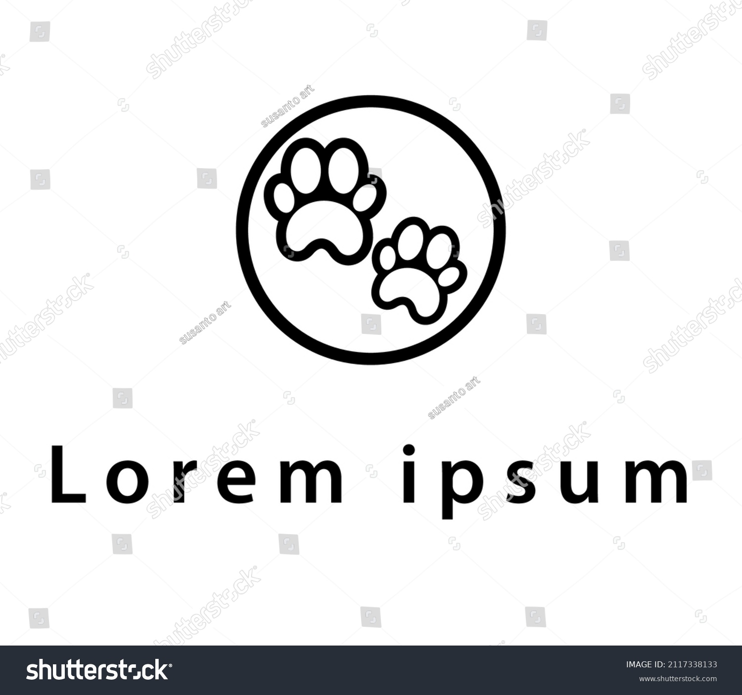 Unique Animal Footprints Logo Vector Stock Vector (Royalty Free ...
