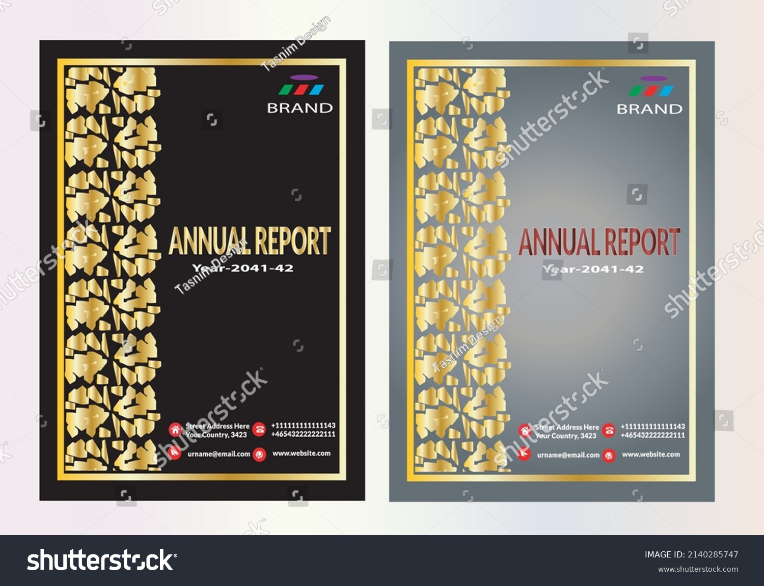 Unique Annual Report Cover Vector Design Stock Vector (Royalty Free ...