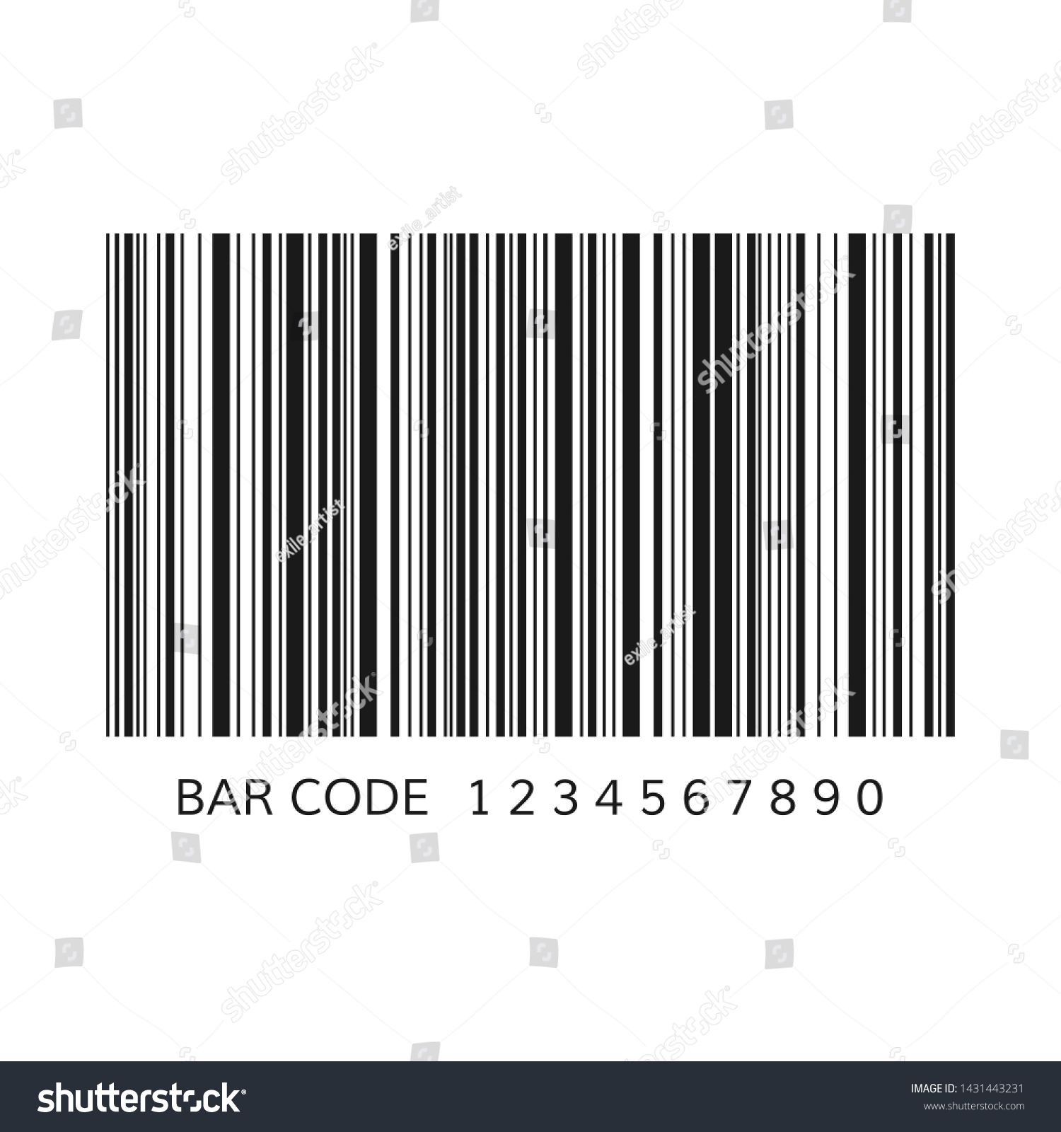 Unique Bar Code Template Striped Identification Stock Vector (Royalty ...
