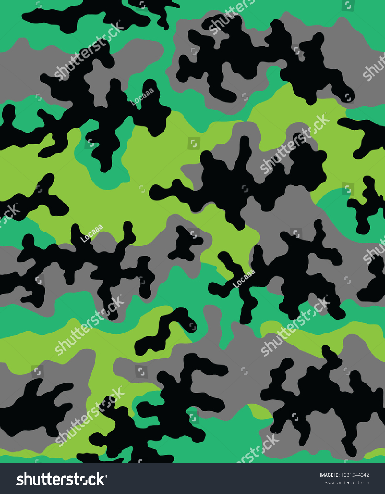 Unique Camouflage Seamless Pattern Stock Vector (Royalty Free ...