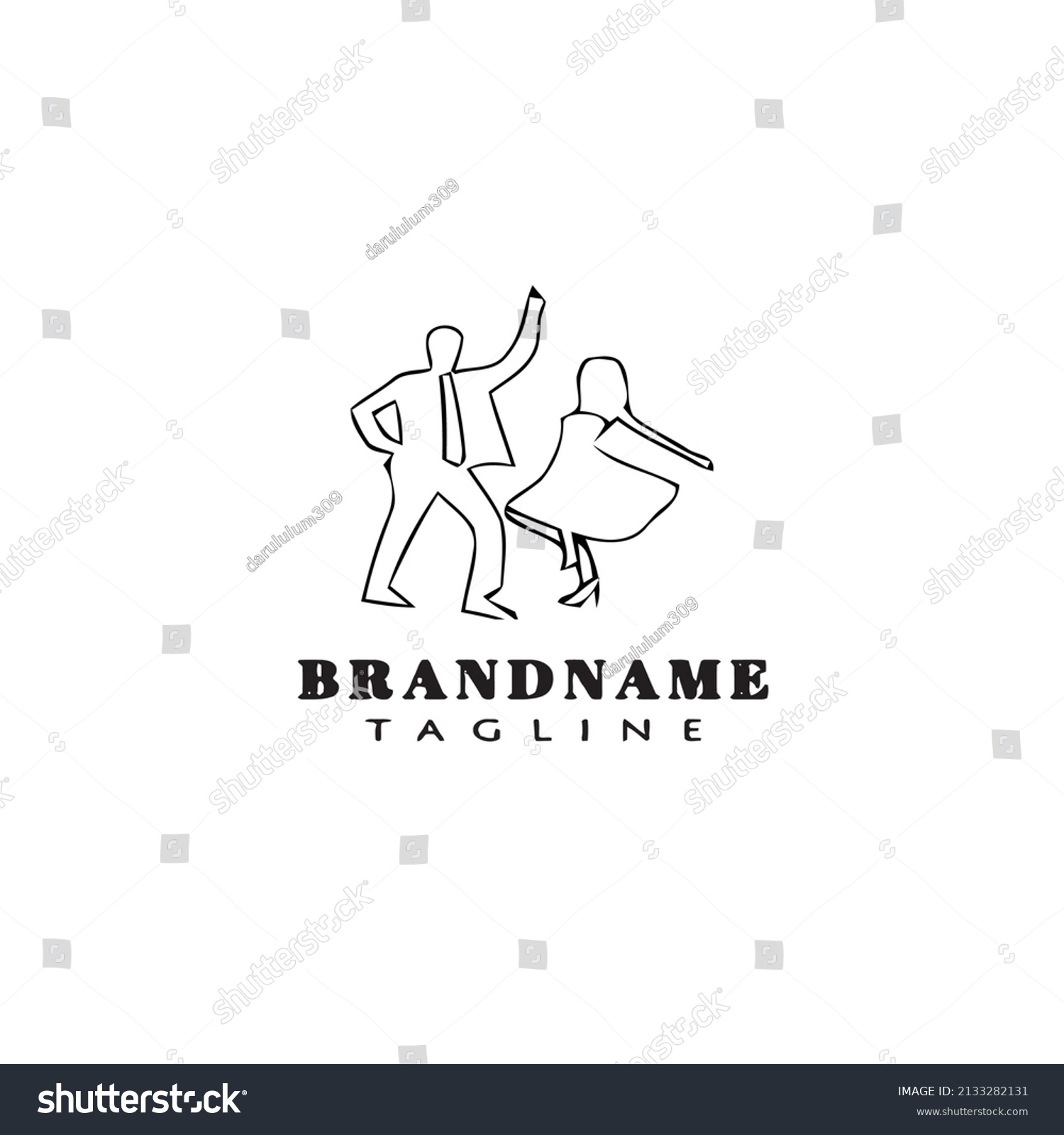 Unique Dance Logo Design Template Icon Stock Vector (Royalty Free ...