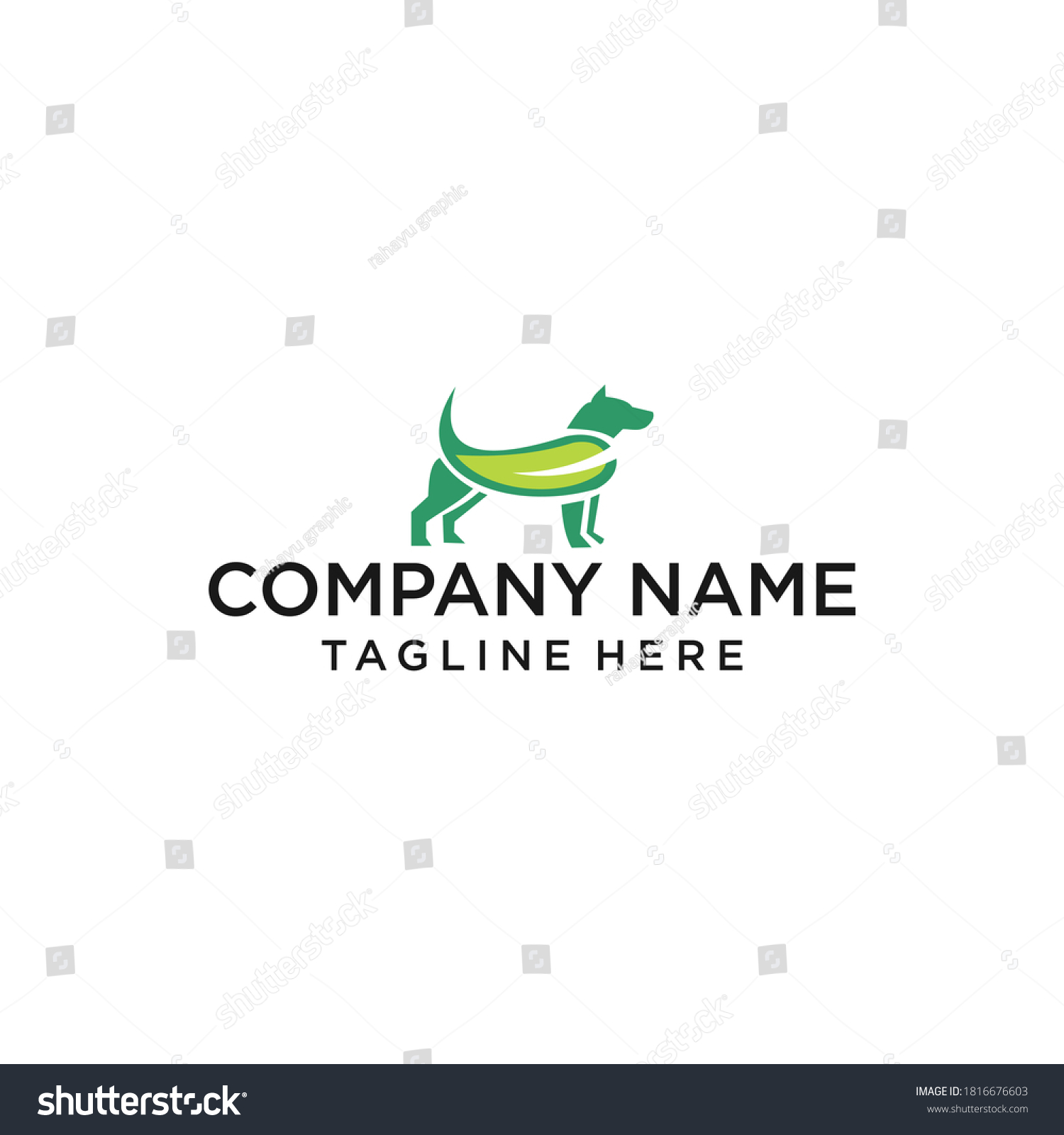 Unique Dog Logo Icon Vector Symbol Stock Vector (Royalty Free ...