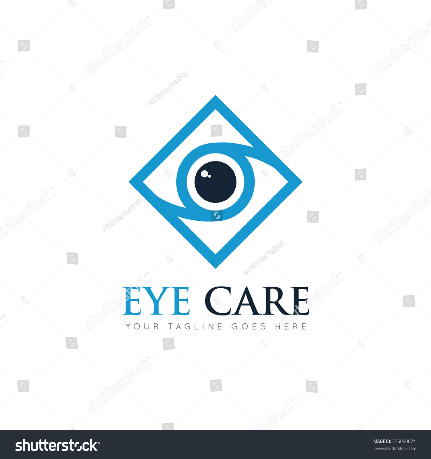 Unique Eye Logo Design Stock Vector (Royalty Free) 735090874