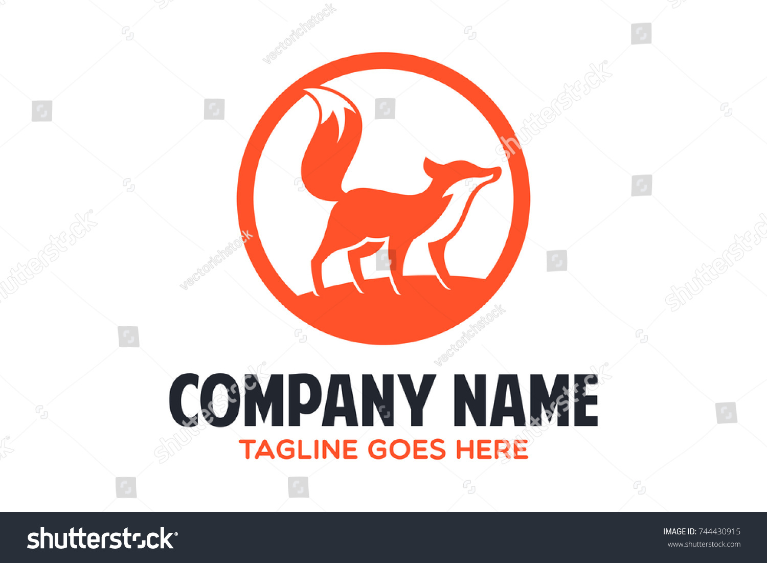 Unique Fox Logo Stock Vector (Royalty Free) 744430915 | Shutterstock