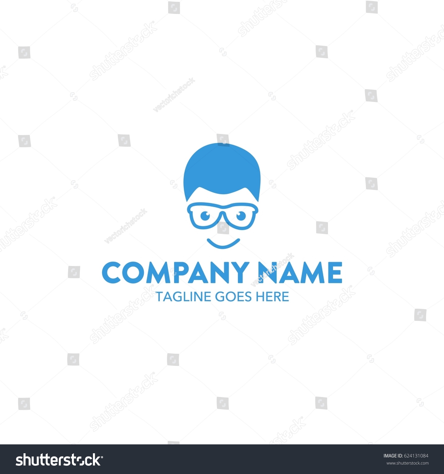 Unique Geek Logo Stock Vector (Royalty Free) 624131084