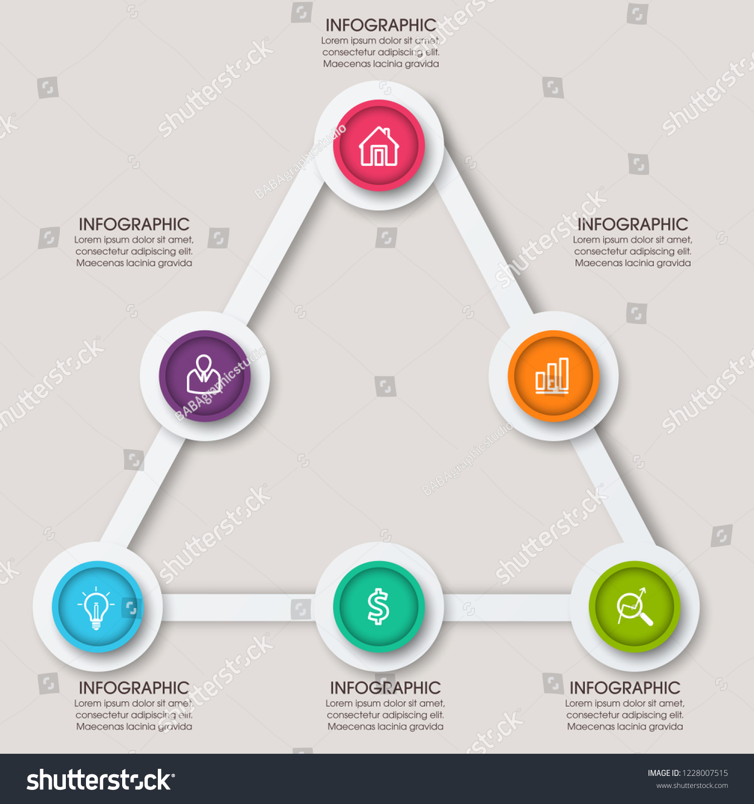 Unique Infographics Template Stock Vector (Royalty Free) 1228007515 ...