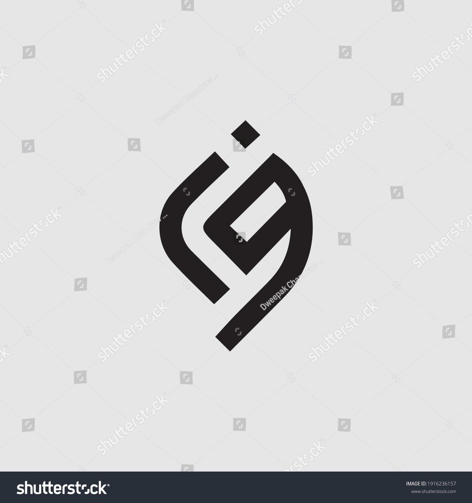 Unique Jp Letter Logo Design Stock Vector (Royalty Free) 1916236157 ...