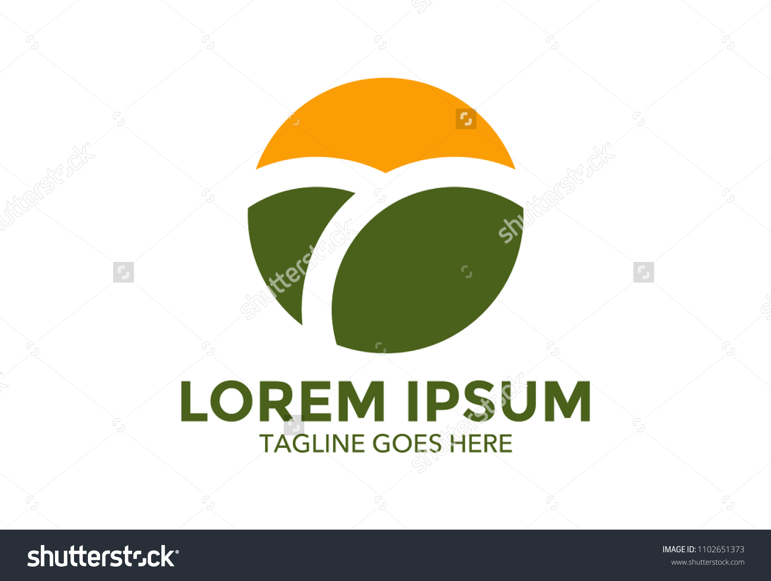 Unique Landscape Logo Vector Design Stock Vector (Royalty Free) 1102651373