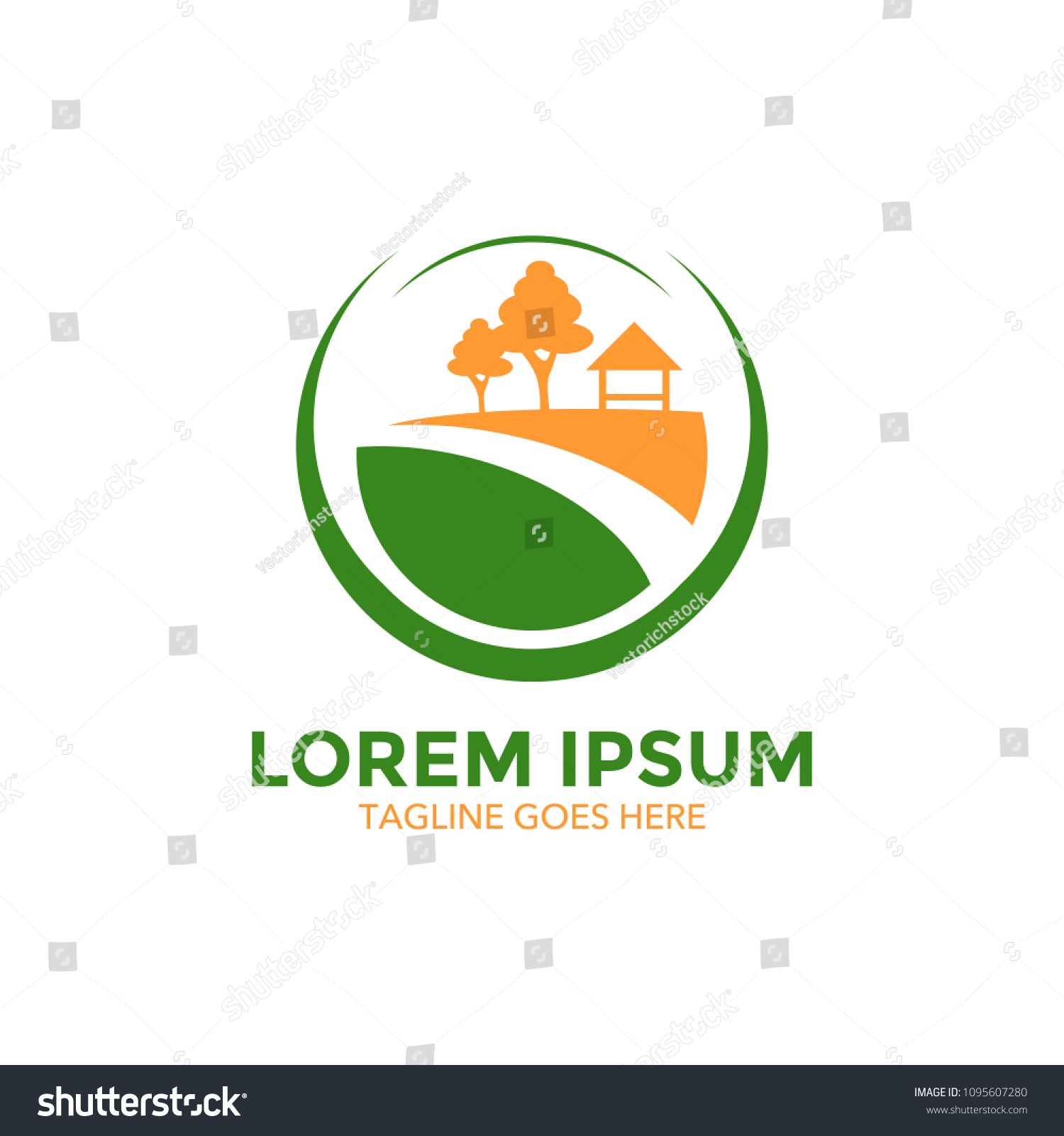 Unique Landscape Logo Vector Design Icon Stock Vector (Royalty Free ...