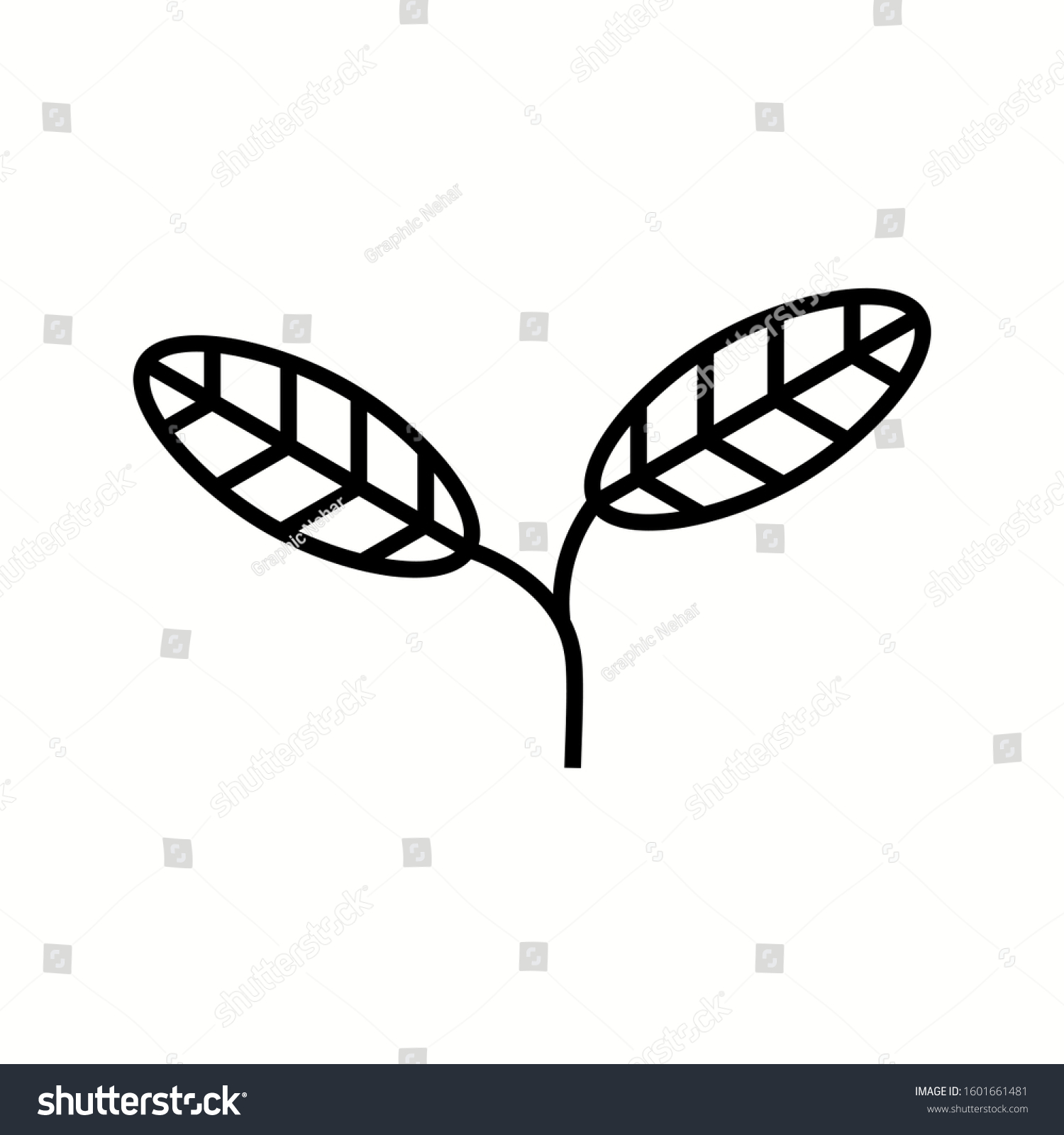 Unique Leaves Vector Line Icon Stock Vector (Royalty Free) 1601661481 ...