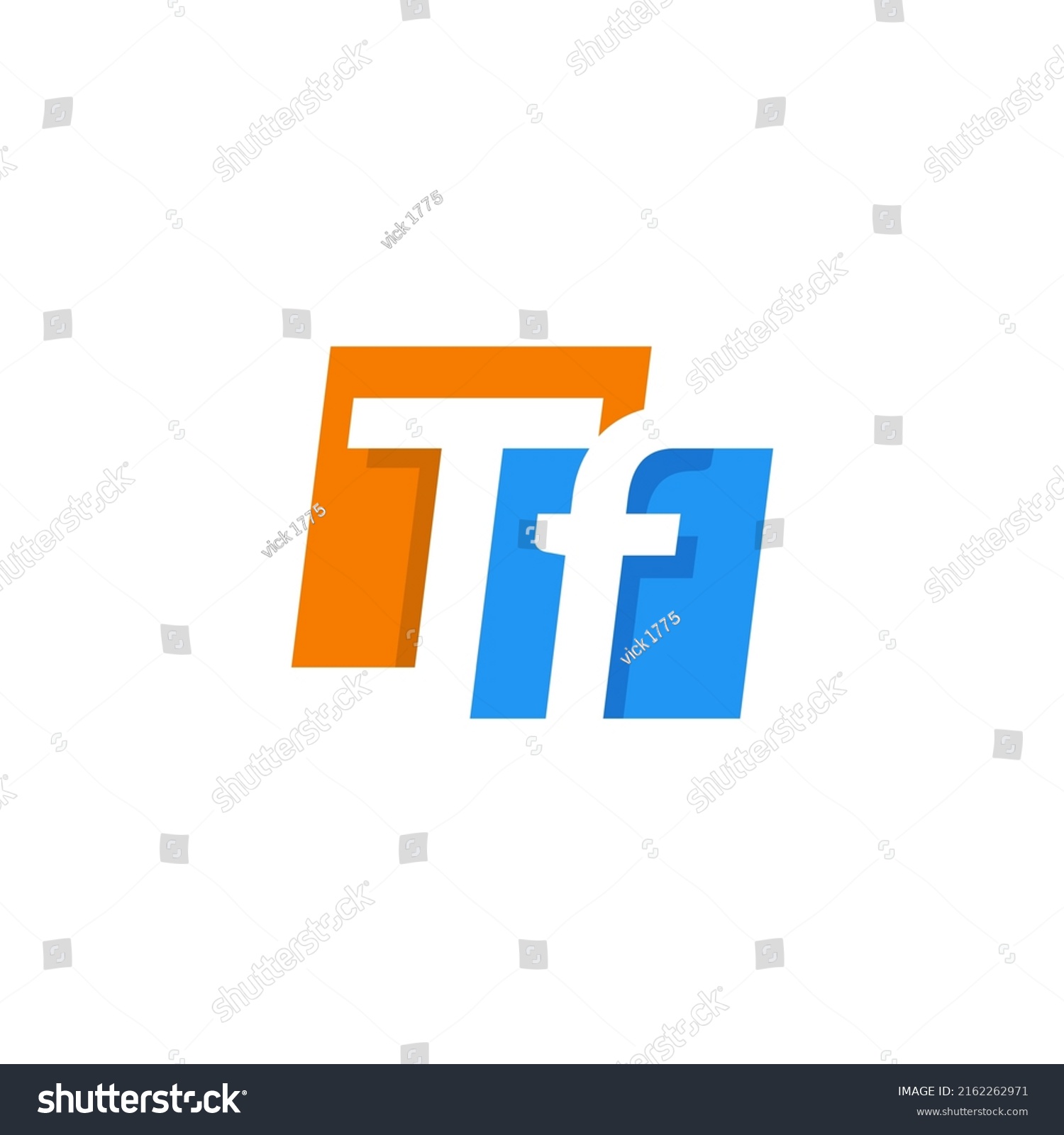 Unique Letter Tf Logo Wordmark Vector Stock Vector (Royalty Free ...