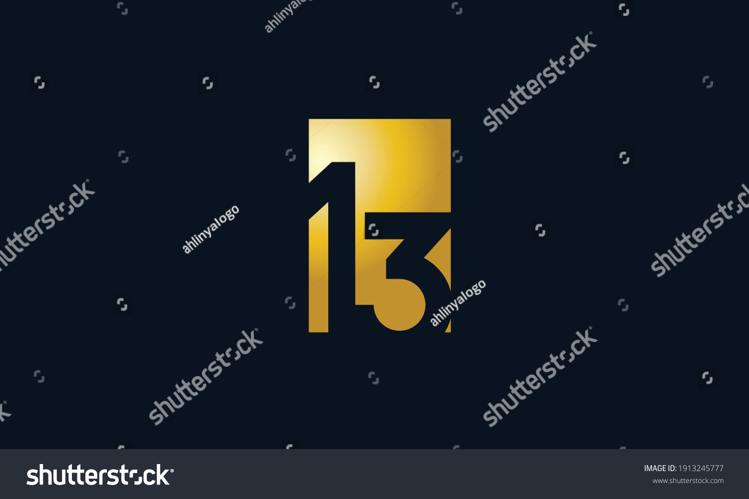 Unique Modern Number 13 Logo Stock Vector (Royalty Free) 1913245777 ...