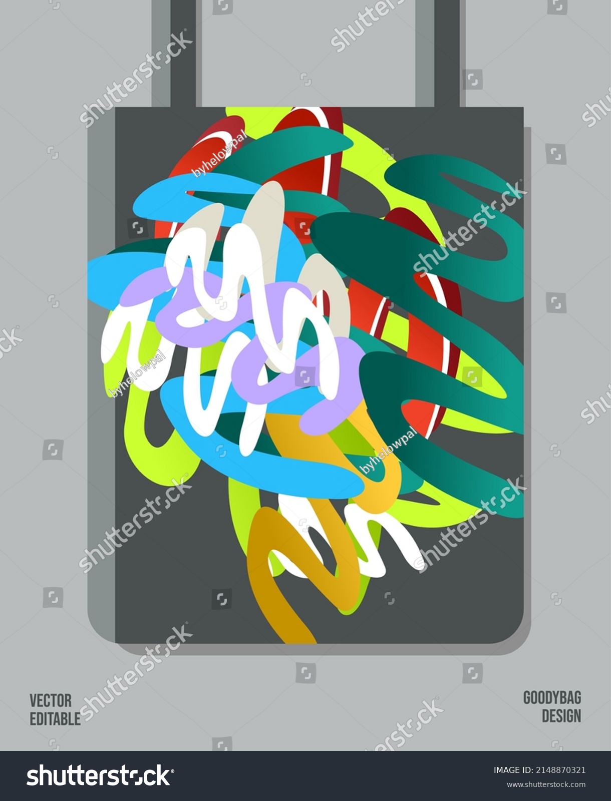 Unique Pattern On Goody Bag Vector Stock Vector (Royalty Free ...