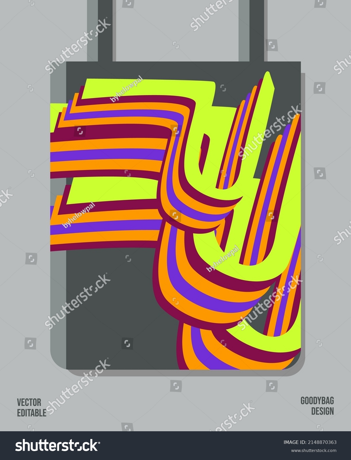 Unique Pattern On Goody Bag Vector Stock Vector (Royalty Free ...