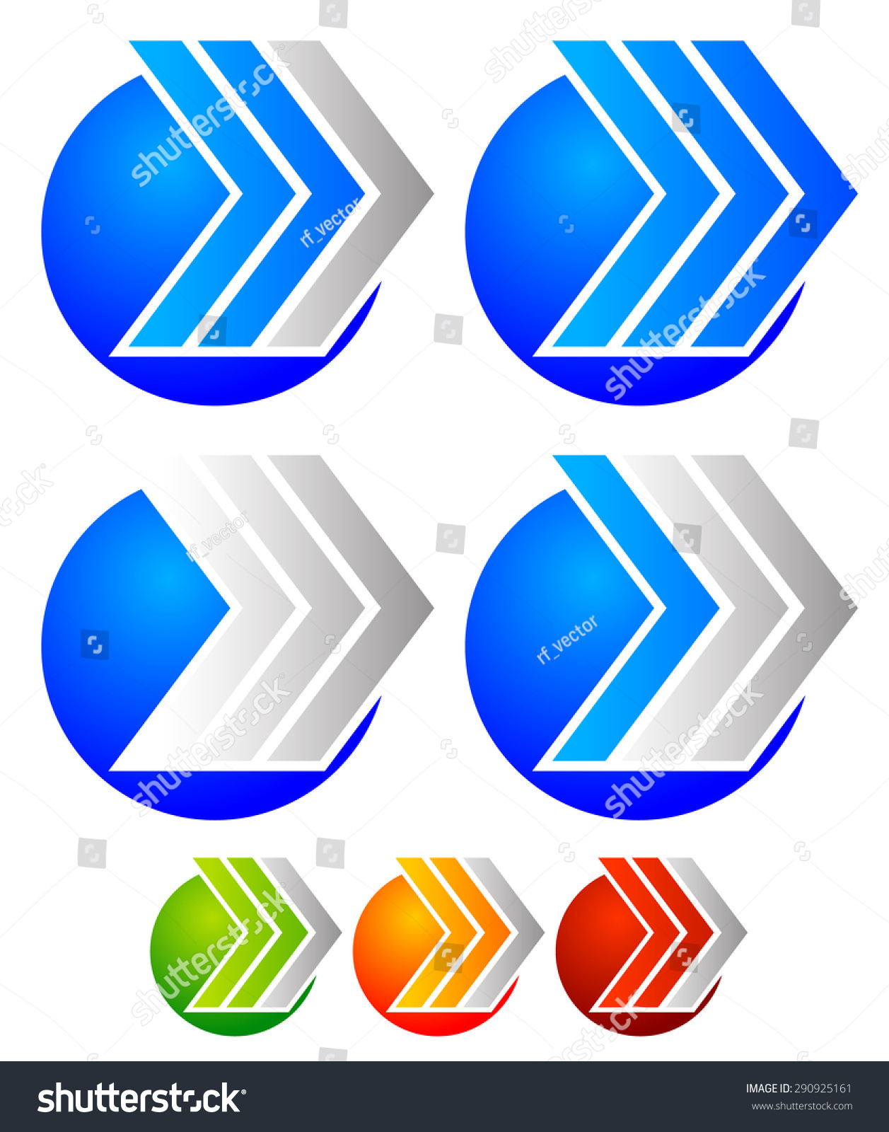Unique Progress Indicators Arrows W 3 Stock Vector (Royalty Free ...