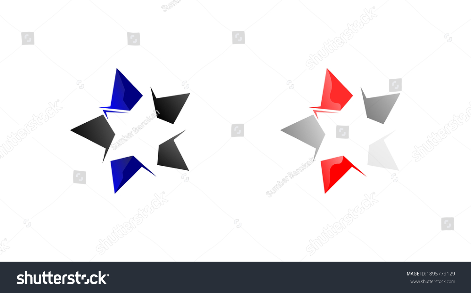 Unique Star Logo Concept Vector Stock Vector (Royalty Free) 1895779129 ...