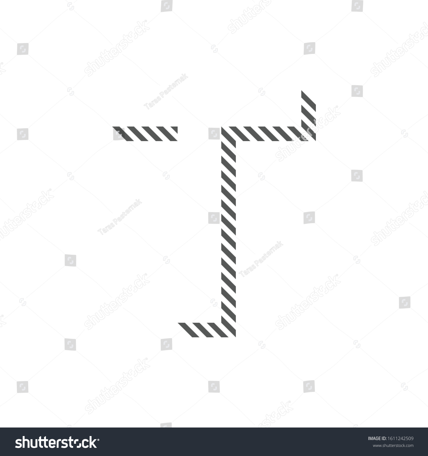 Unique T Logo Monogram Vector Stock Vector (Royalty Free) 1611242509