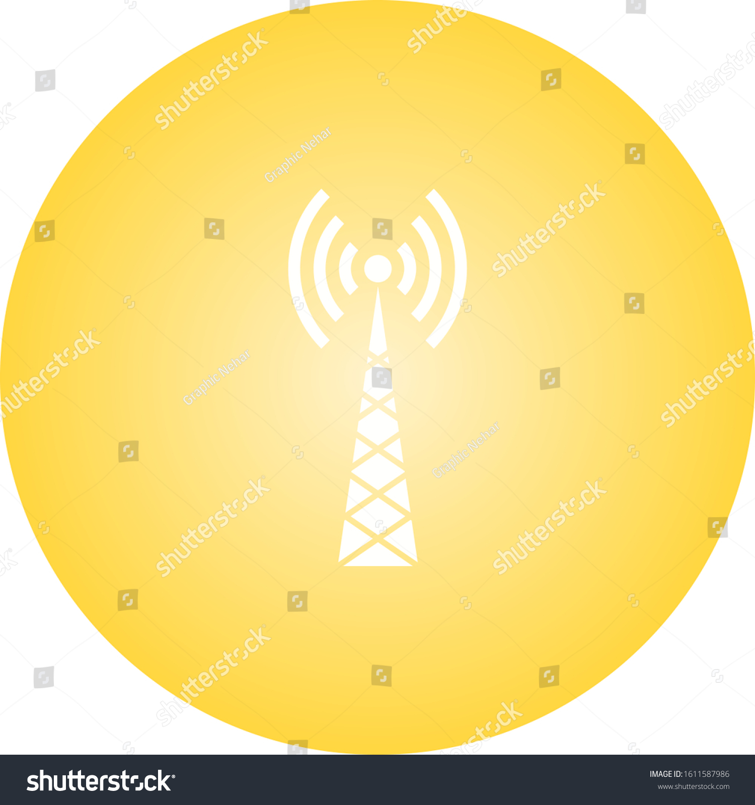 Unique Telecom Tower Vector Glyph Icon Stock Vector (Royalty Free ...