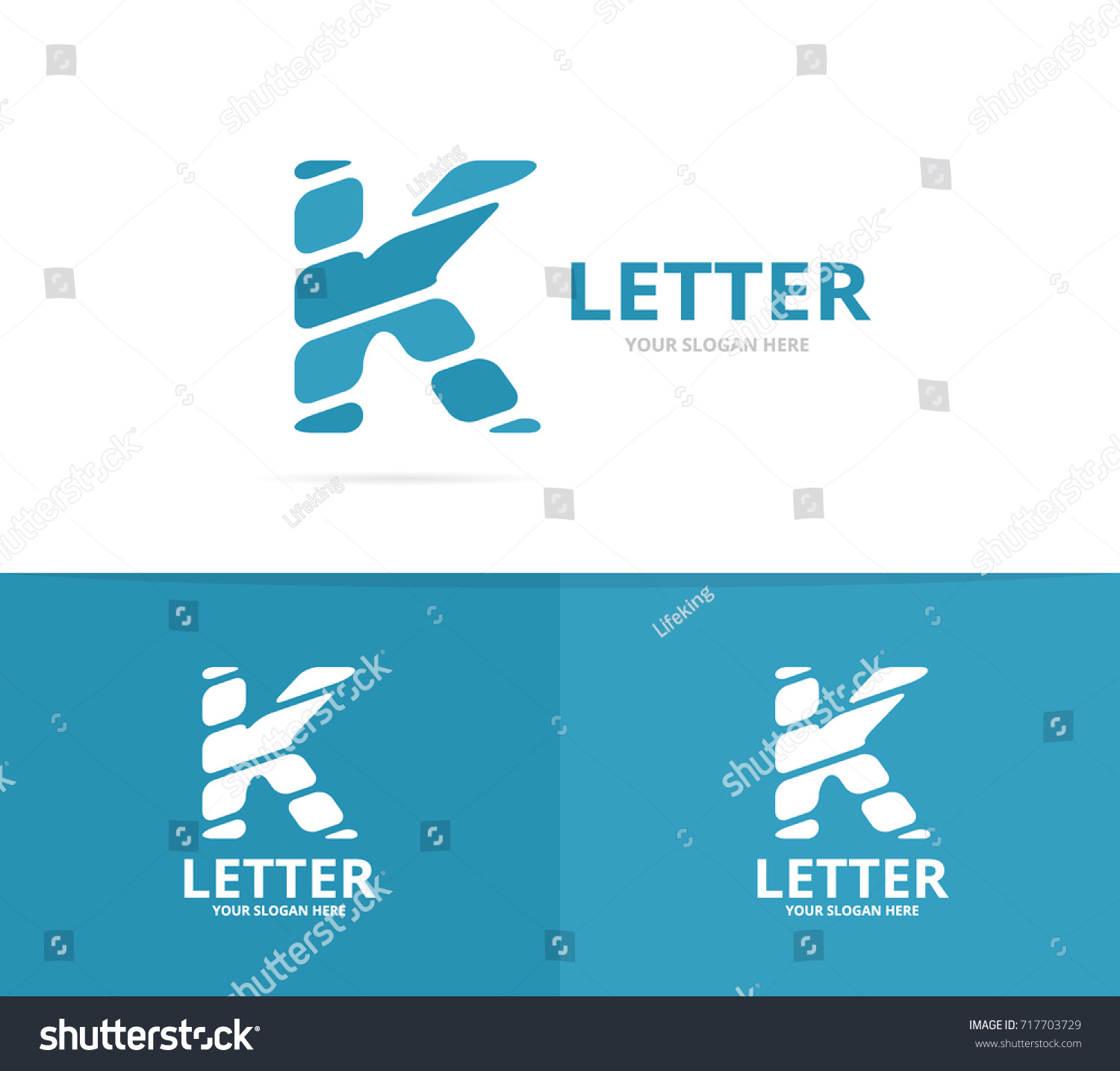 Unique Vector Letter K Logo Design Stock Vector (Royalty Free ...