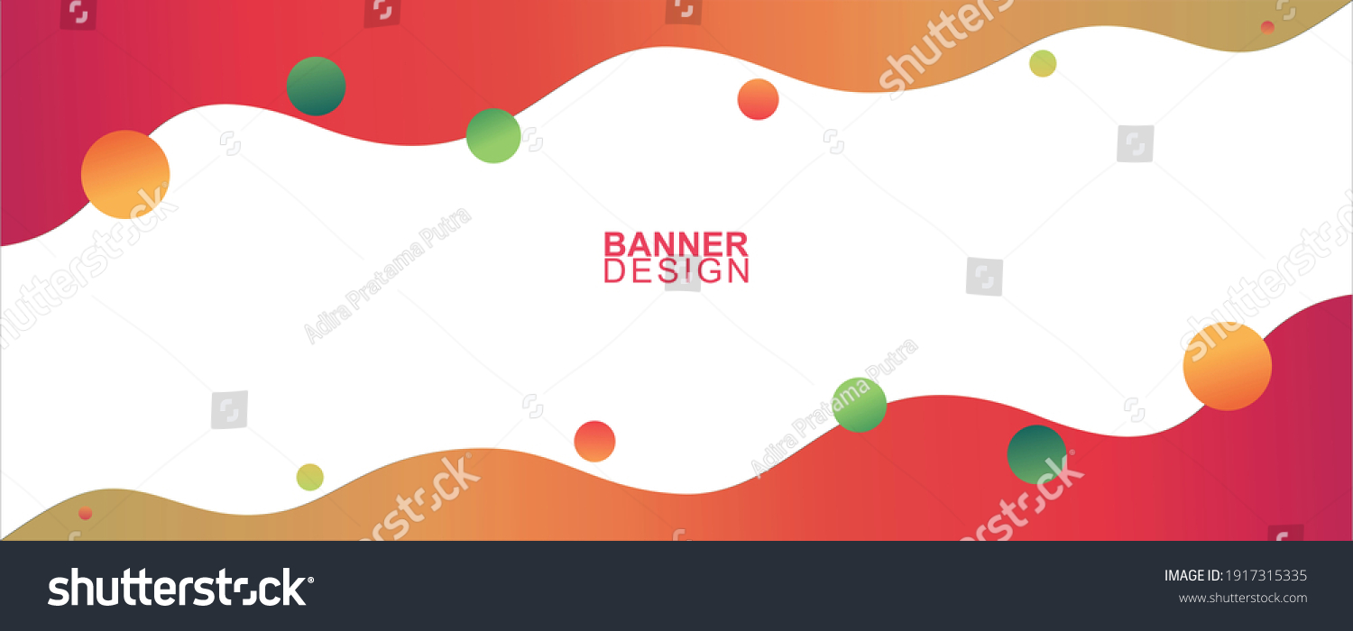 Diseño único de banner vectorial ondulado: vector de stock (libre de ...