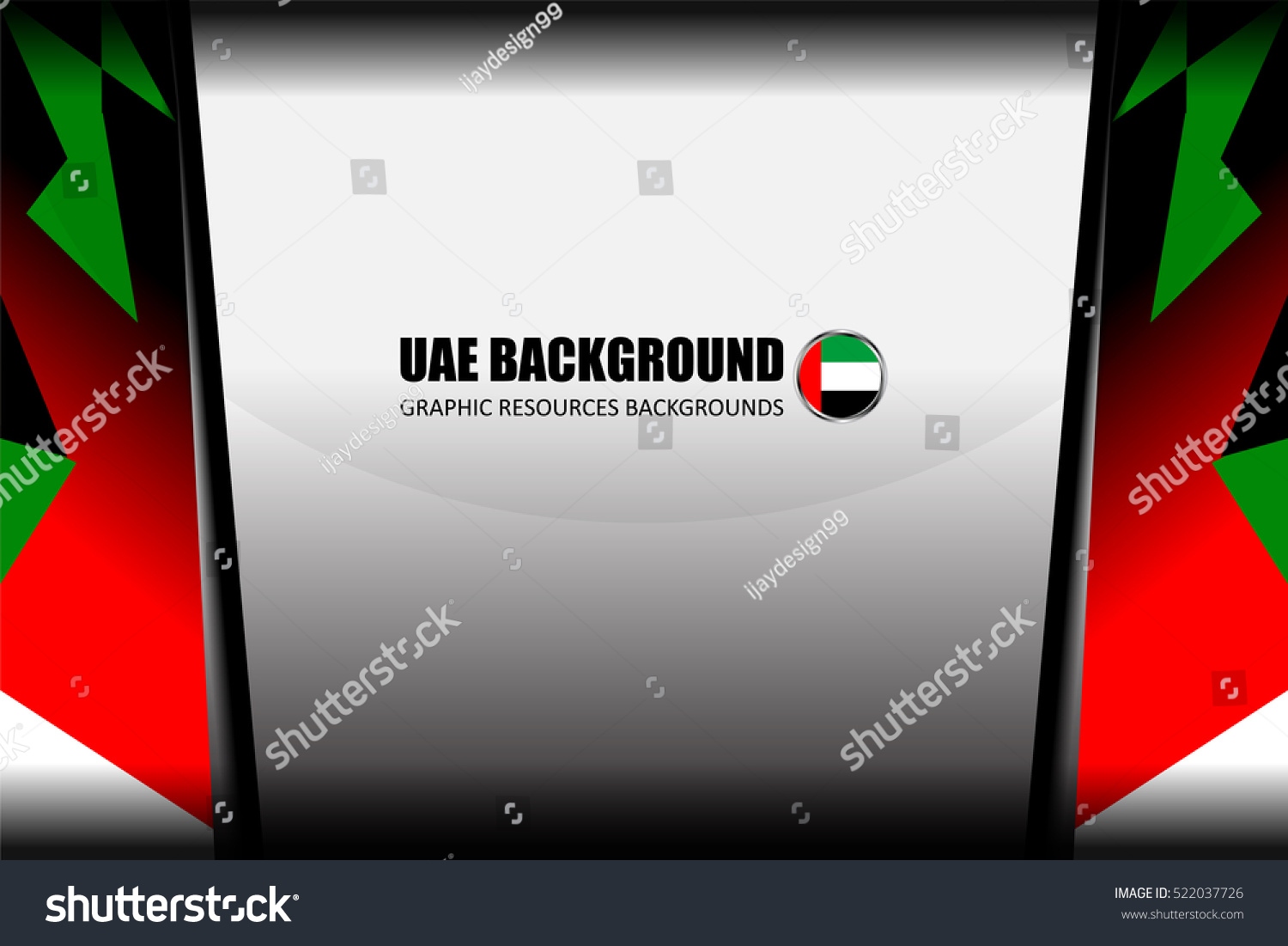 United Arab Emirates Flag Color Backgrounds Stock Vector (Royalty Free ...